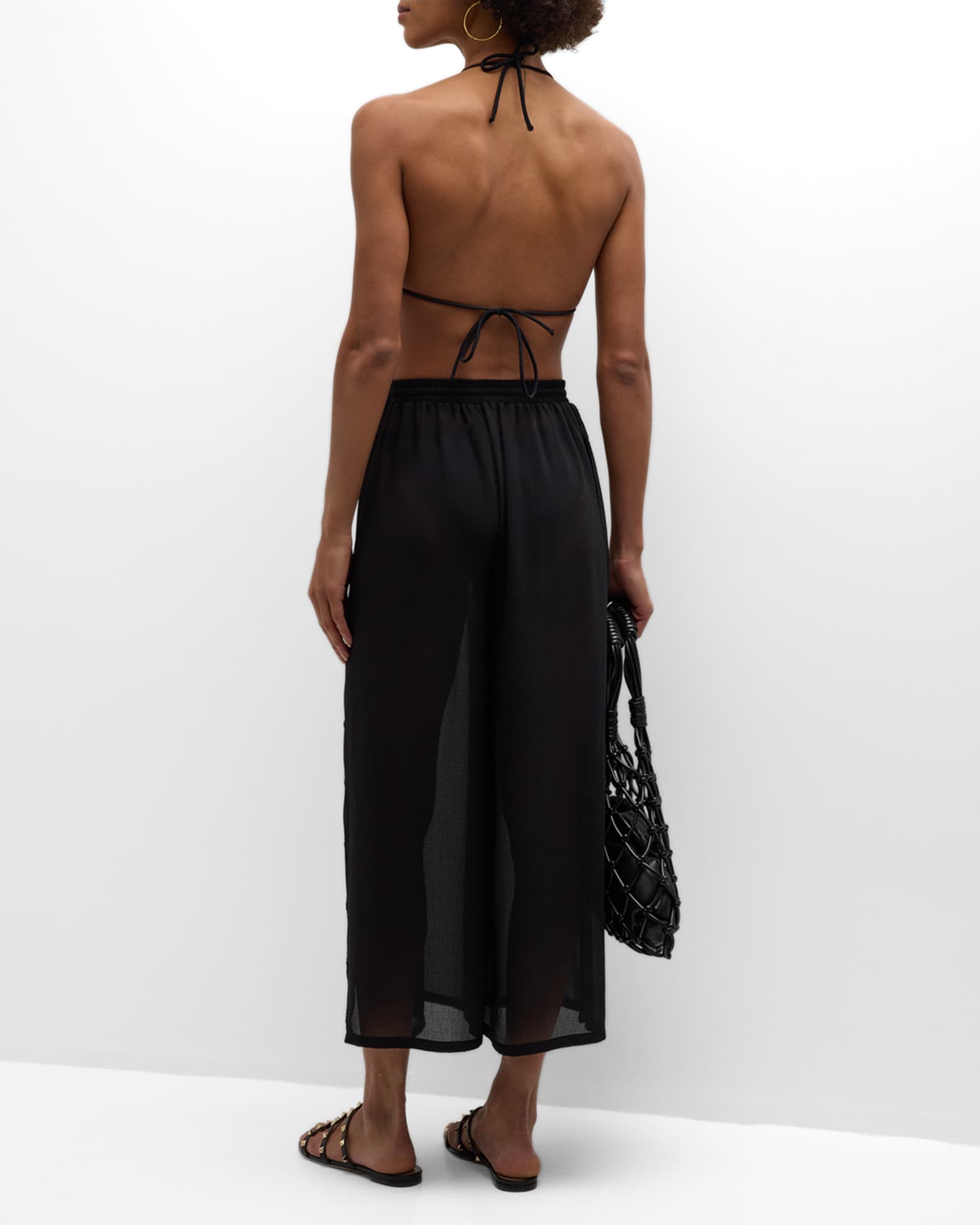 Ramy Brook Shelby Grommet-Trim Drawstring Pants | Neiman Marcus