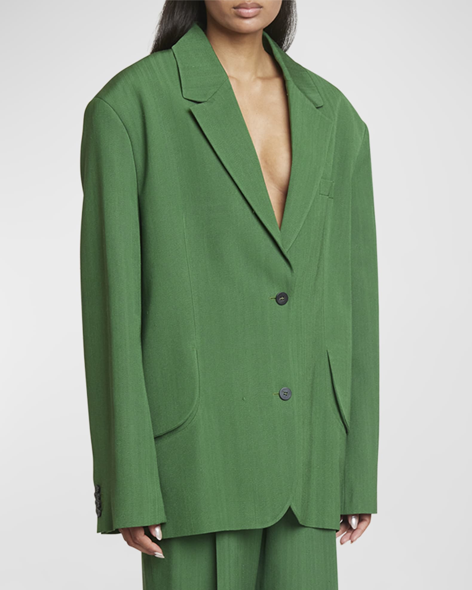 Jacquemus Titolo Striped Jacquard Single-Breasted Oversized Blazer ...