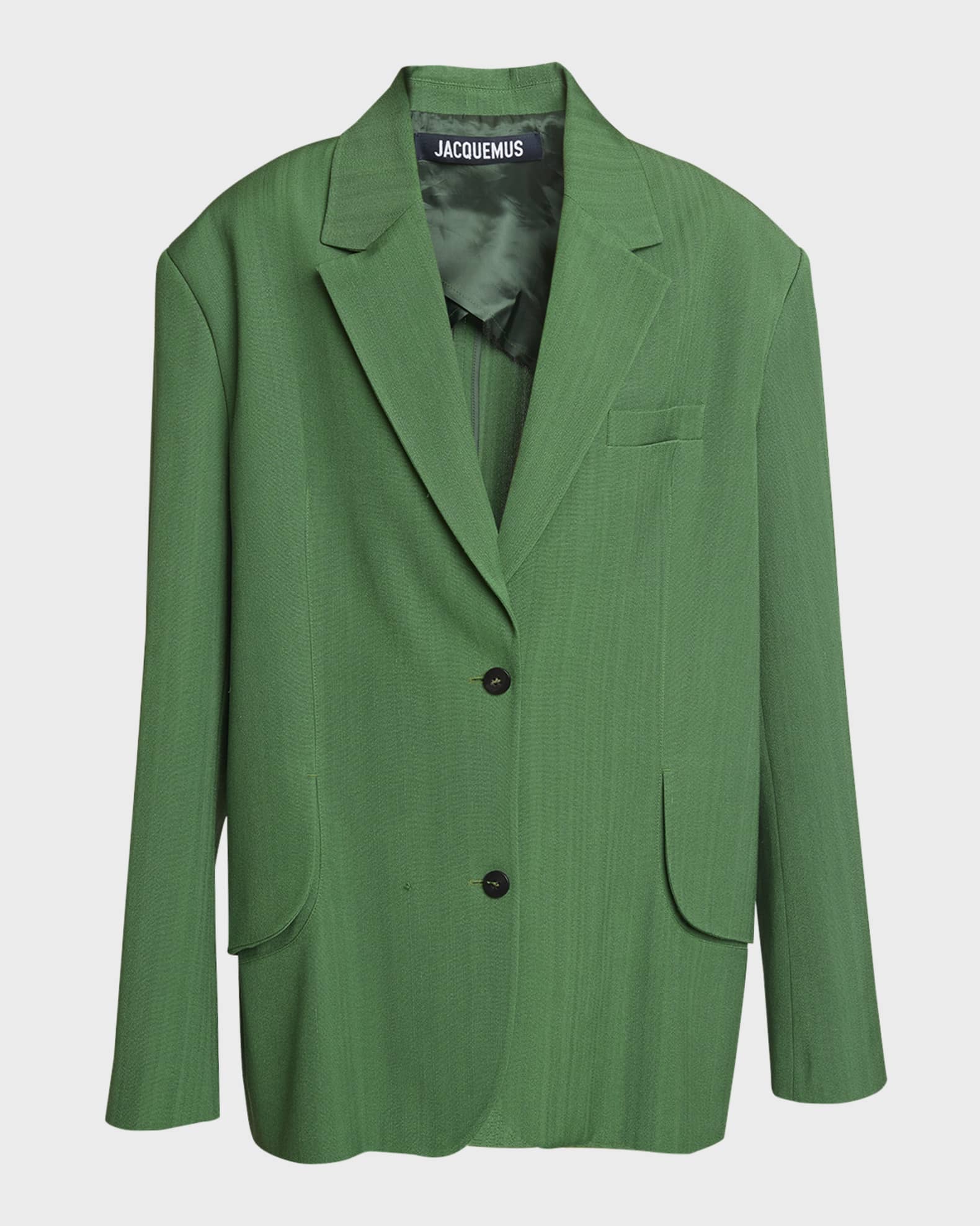 Jacquemus Titolo Striped Jacquard Single-Breasted Oversized Blazer ...