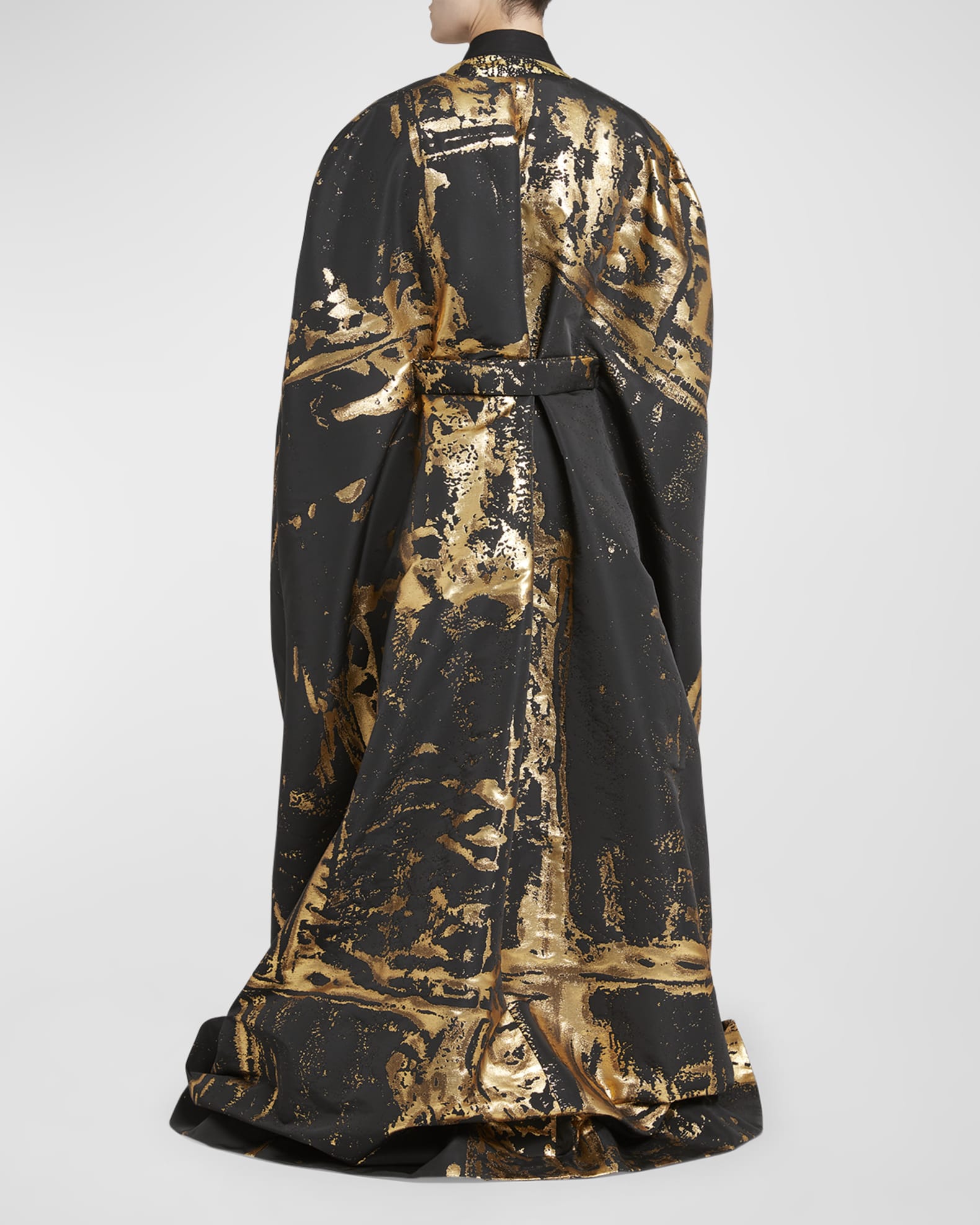 Alexander McQueen Men's Golden Fold-Print Cape | Neiman Marcus