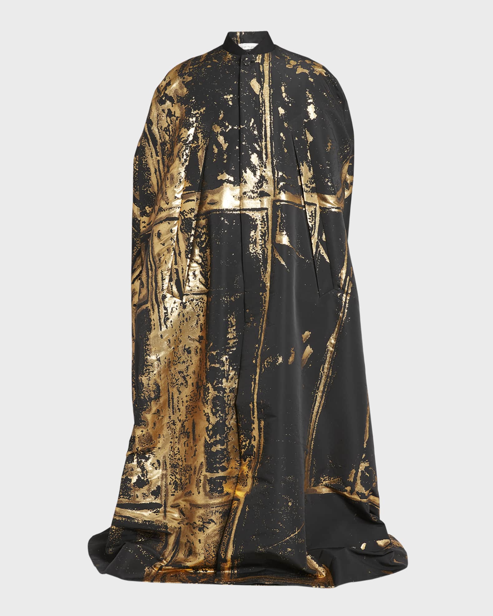 Alexander McQueen Men's Golden Fold-Print Cape | Neiman Marcus