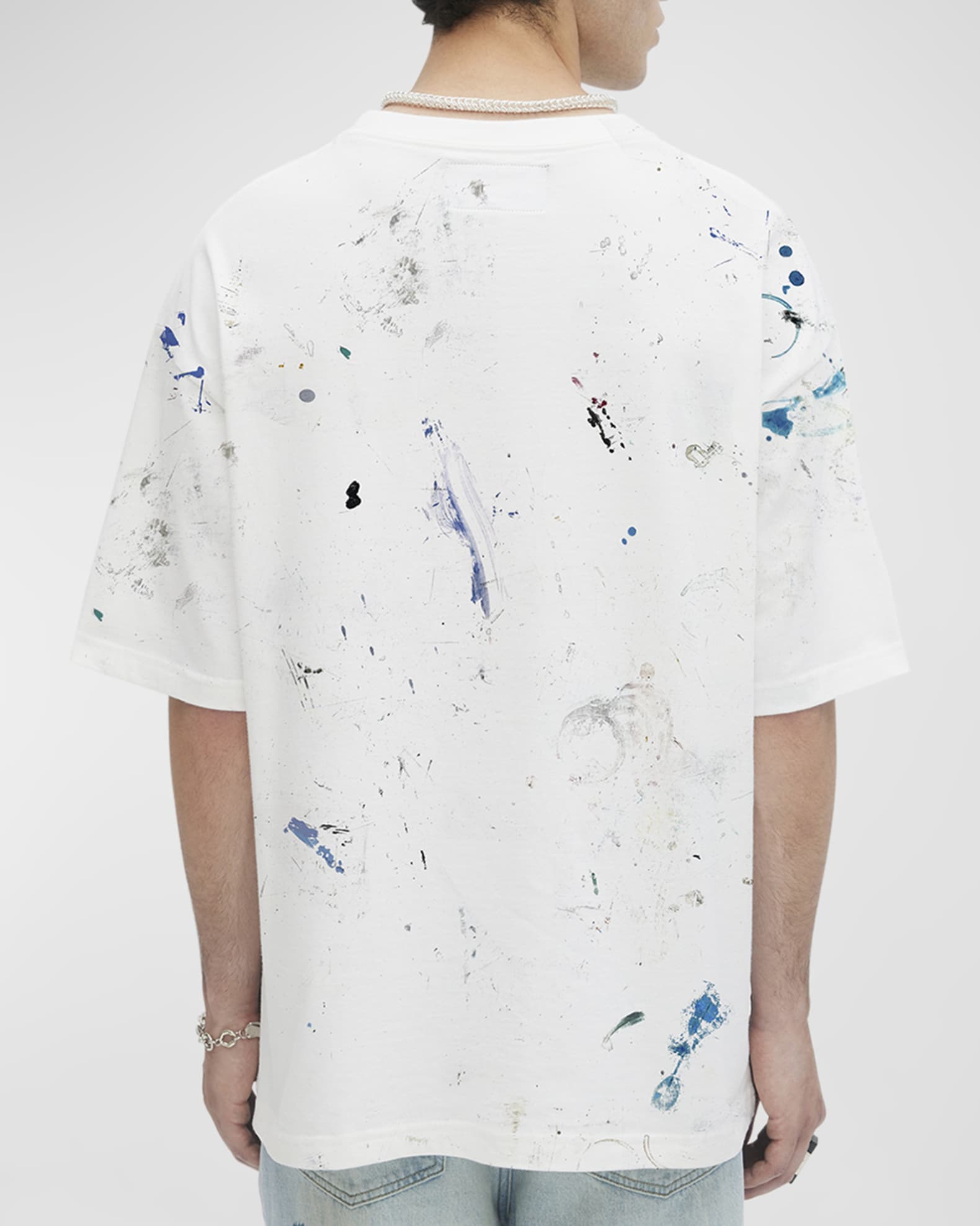 Domrebel Men's Rag Logo Splatter T-Shirt | Neiman Marcus
