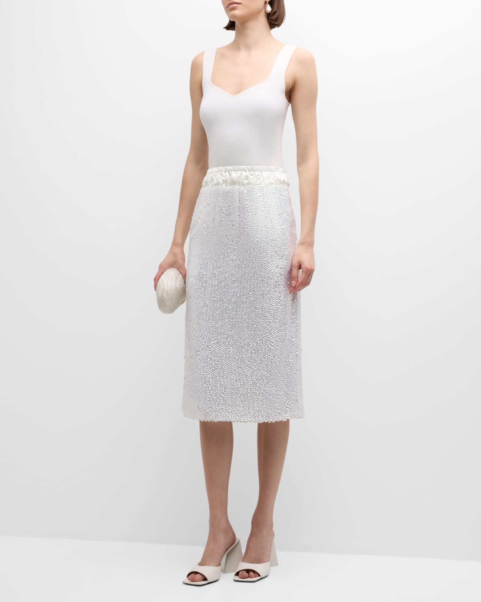 RECTO Sequined Midi Skirt | Neiman Marcus