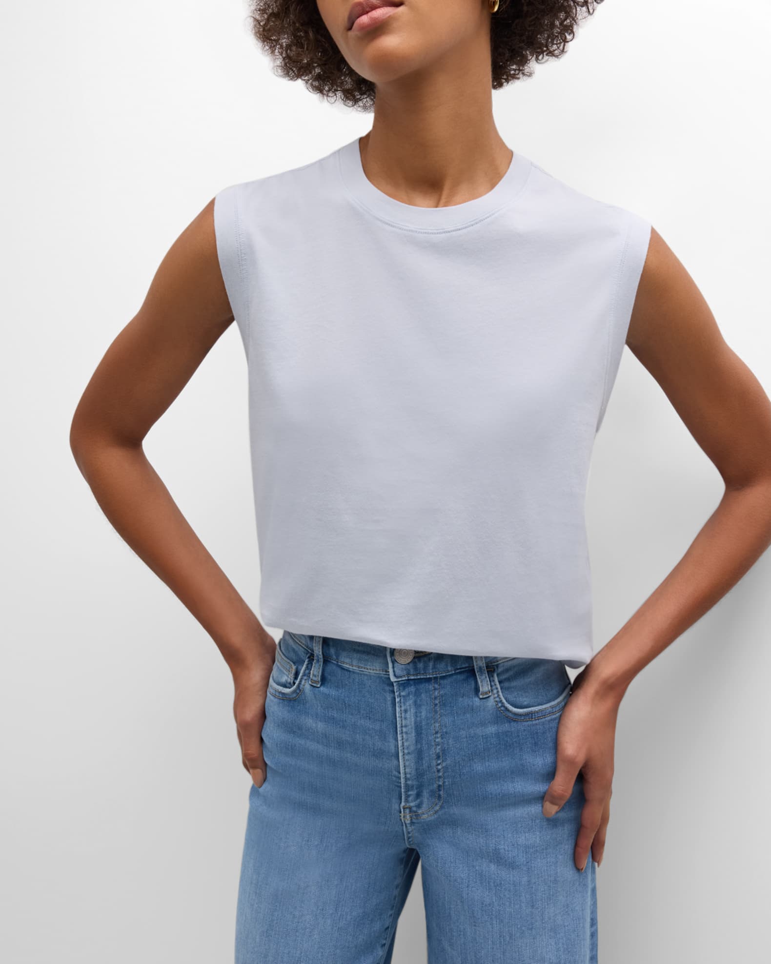 Crewneck Muscle Tank | Neiman Marcus