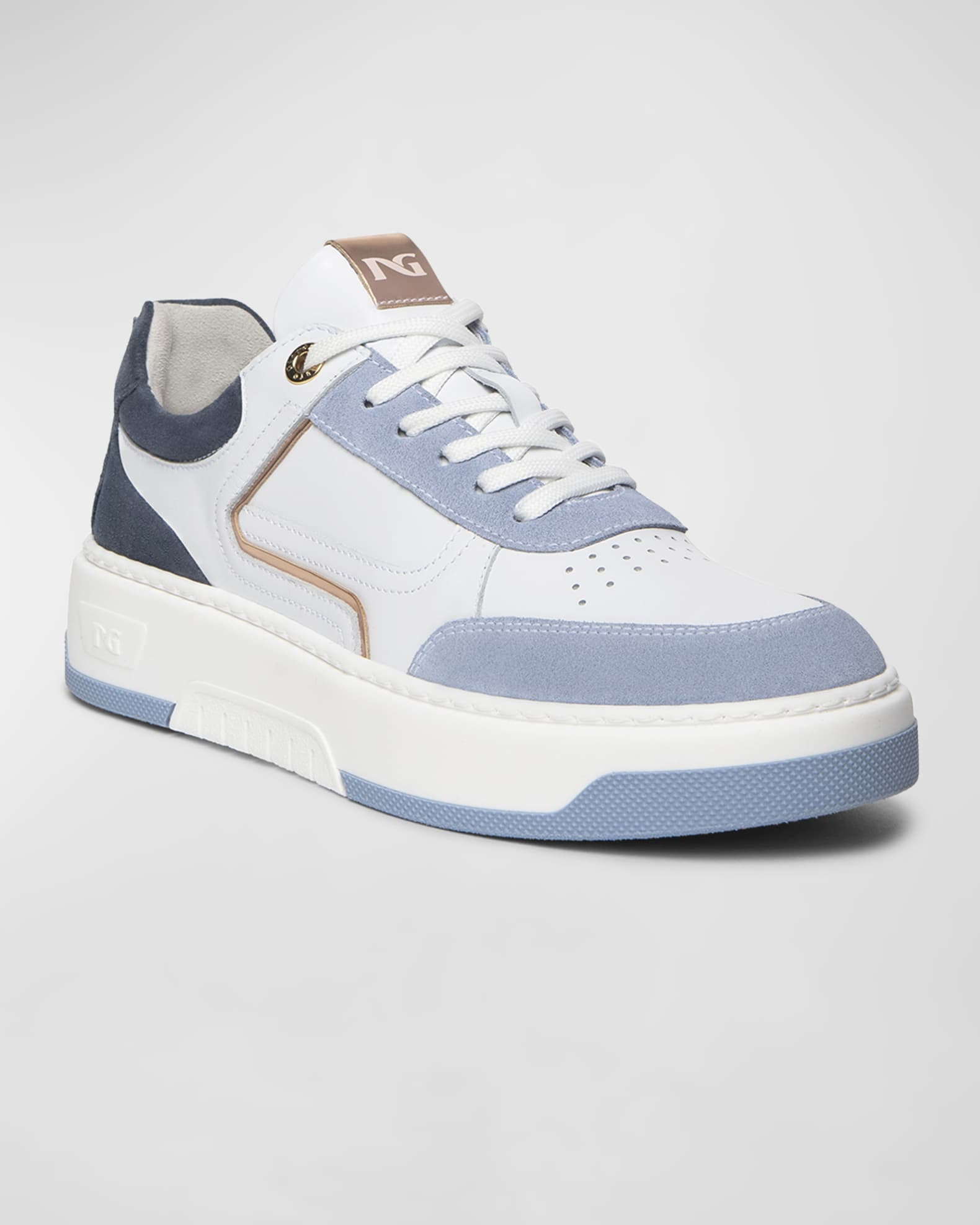 NeroGiardini Colorblock Clean Retro Low-Top Sneakers | Neiman Marcus
