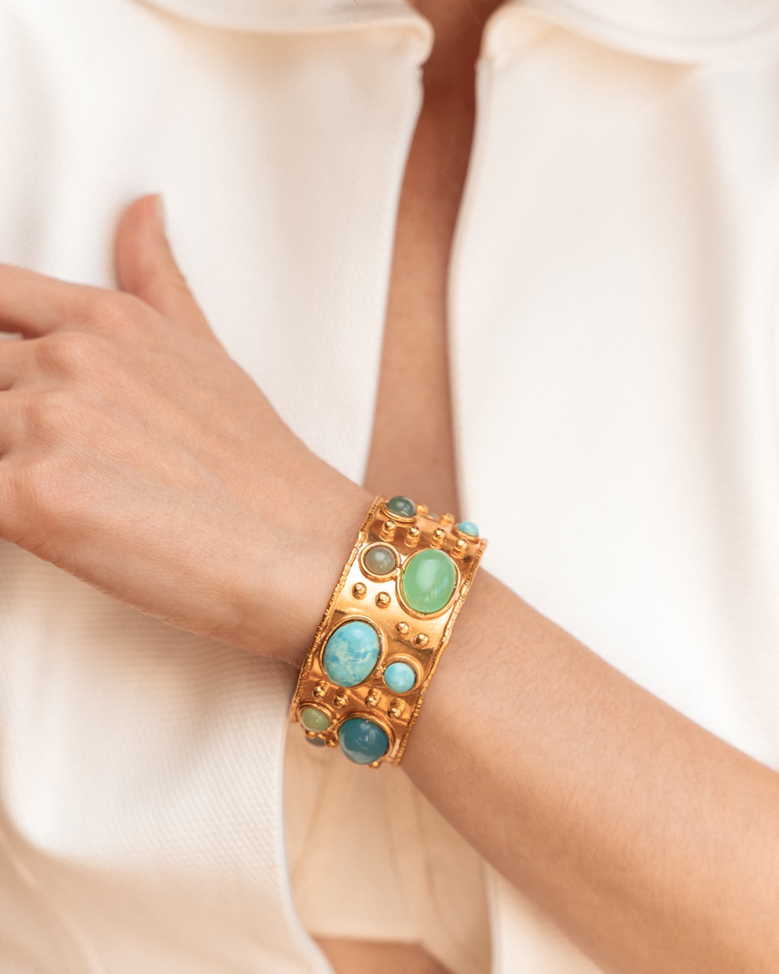 Sylvia Toledano Byzantine Gemstone Cuff | Neiman Marcus