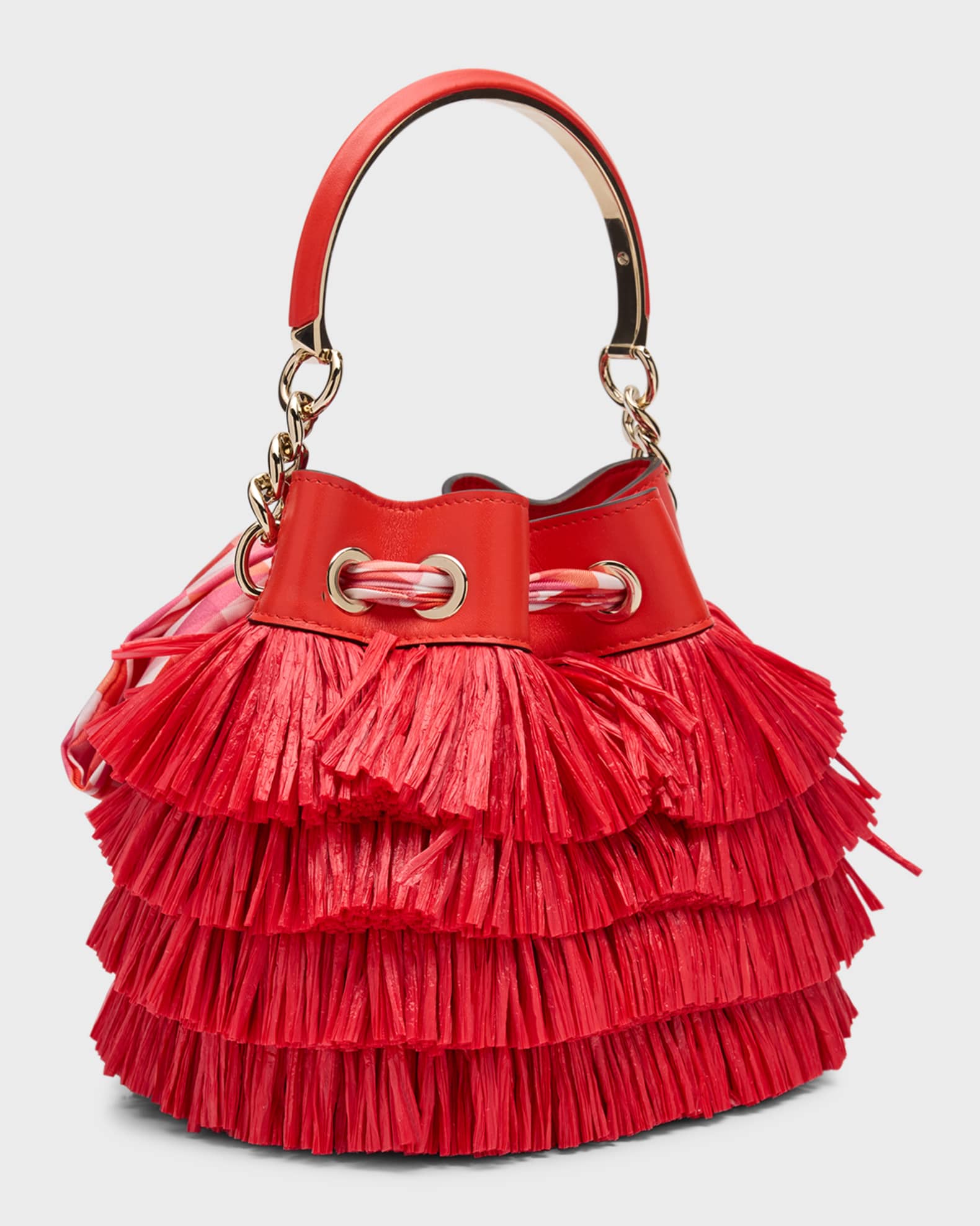 Jimmy Choo Bon Bon Small Fringe Bucket Bag | Neiman Marcus