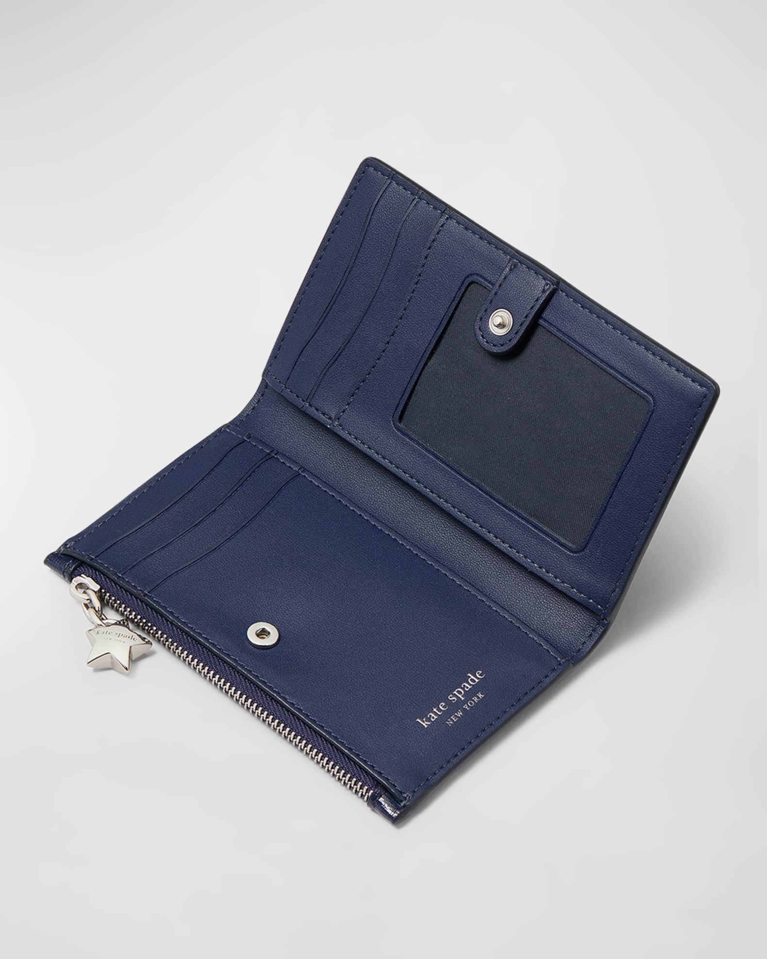 kate spade new york small starlight patent bifold wallet | Neiman Marcus