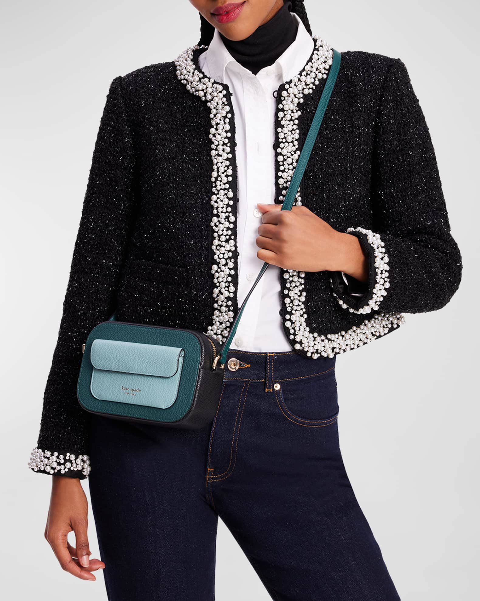 kate spade new york ava colorblock leather crossbody bag | Neiman Marcus