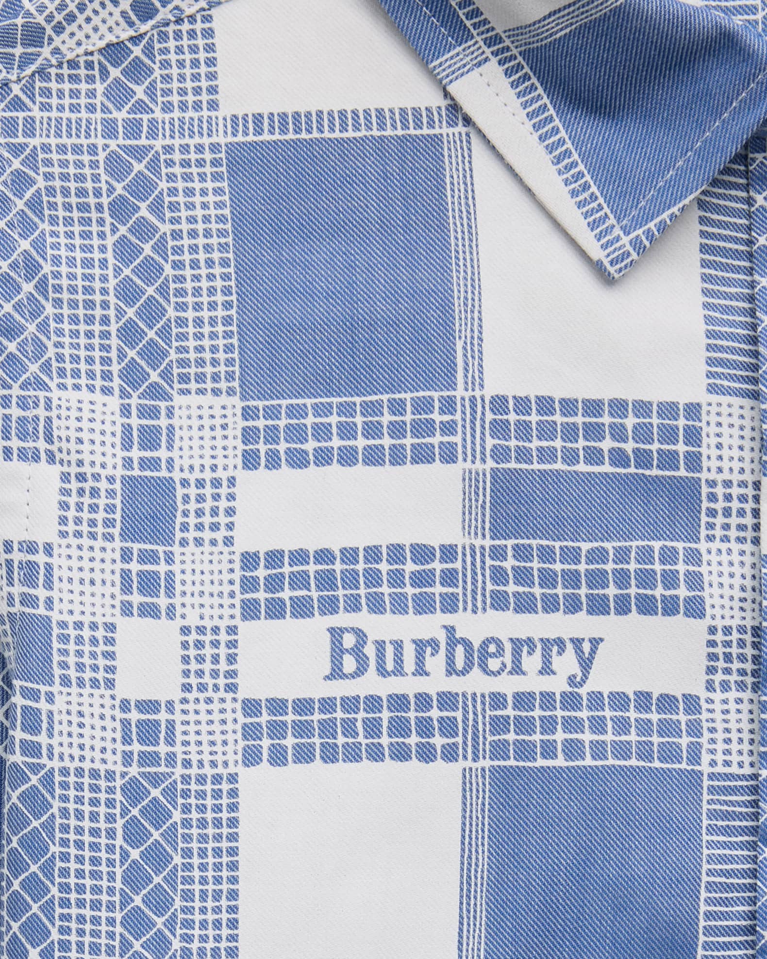 Burberry Boy's Ramon Windowpane-Print Short-Sleeve Shirt, Size 6M-2 | Neiman Marcus