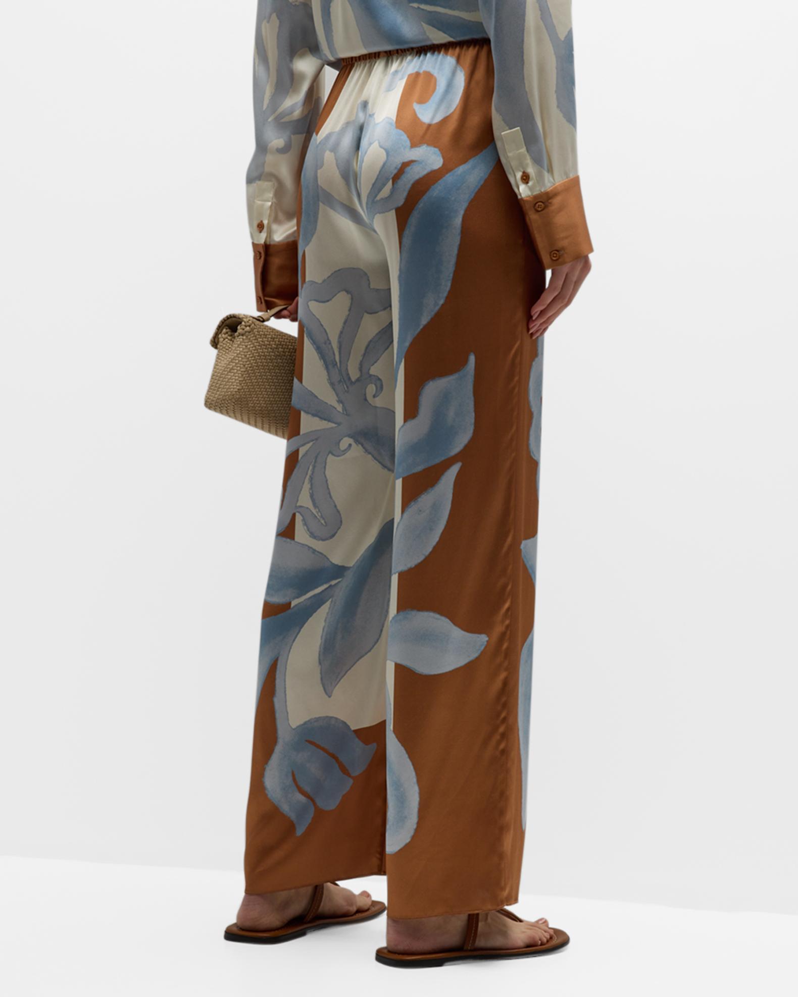 SIR Sorrento Printed Silk Pants | Neiman Marcus