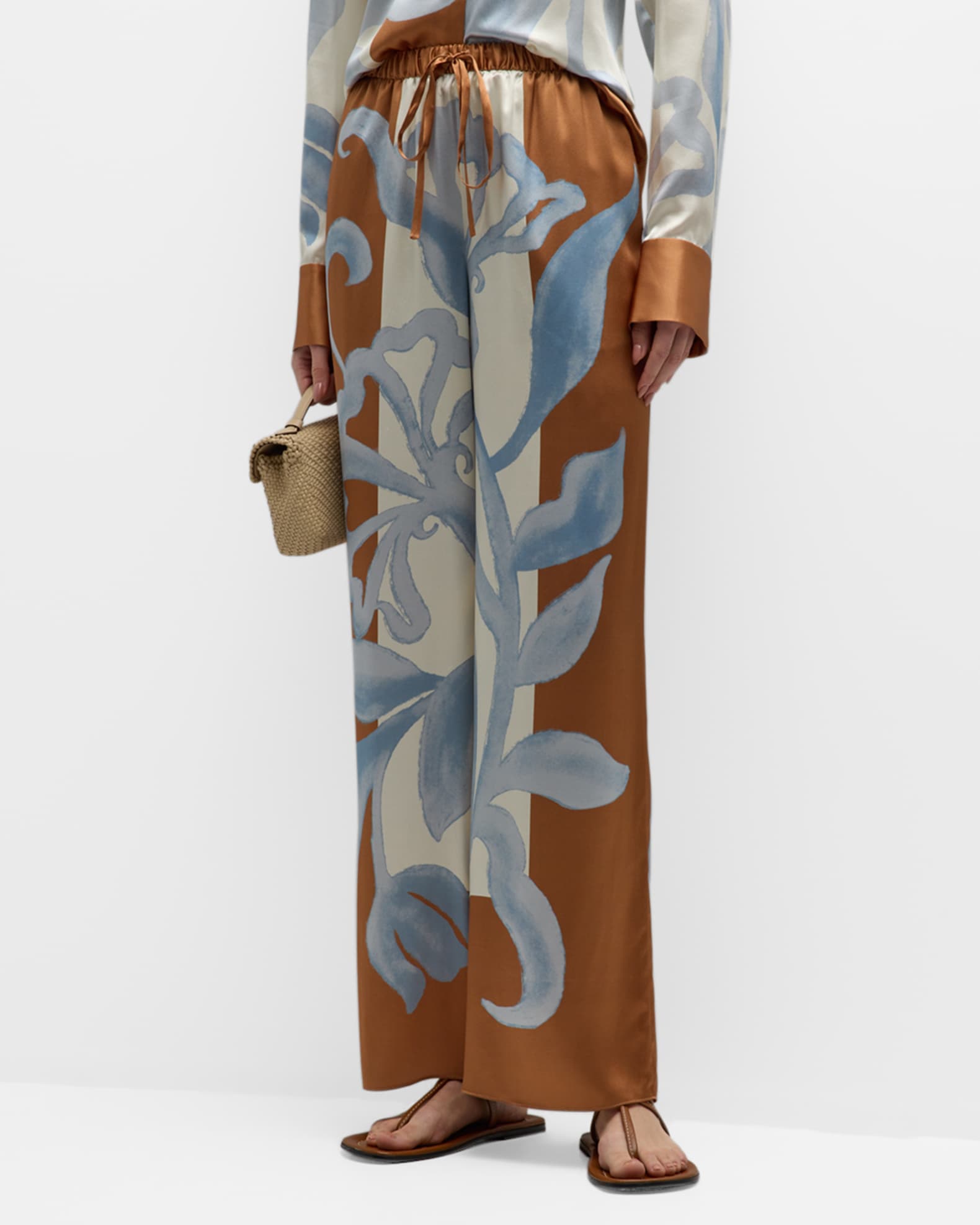 SIR Sorrento Printed Silk Pants | Neiman Marcus