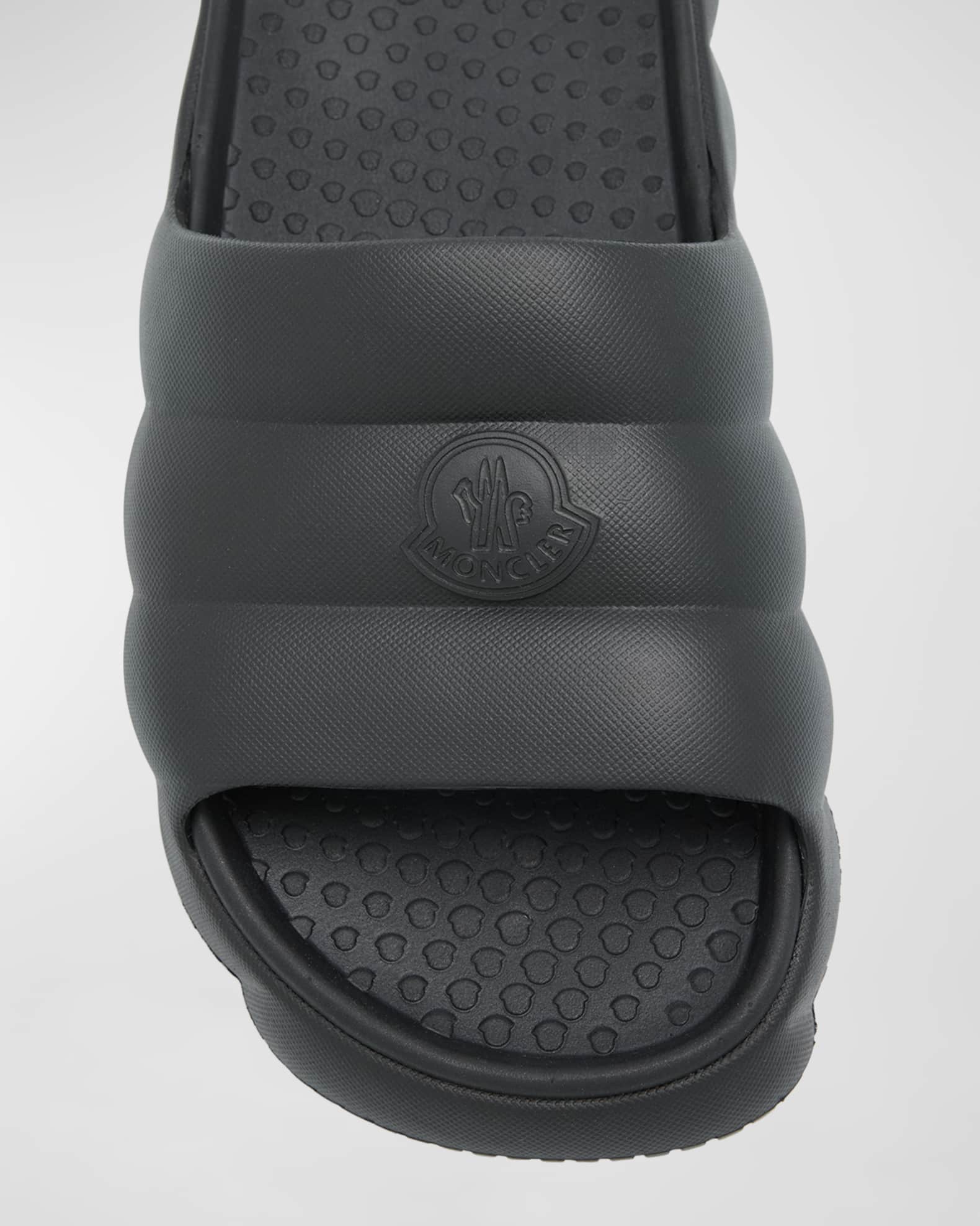 Moncler Men's Lilo Rubber Pool Slides | Neiman Marcus