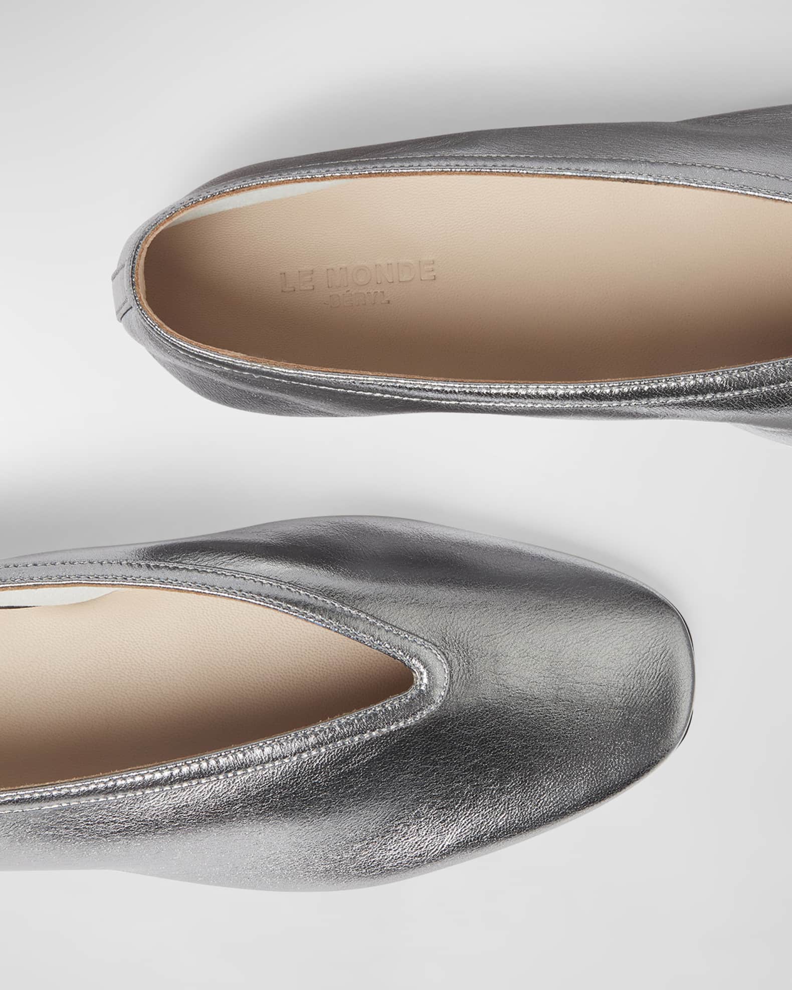 Le Monde Beryl Luna Metallic Leather Ballerina Flats | Neiman Marcus