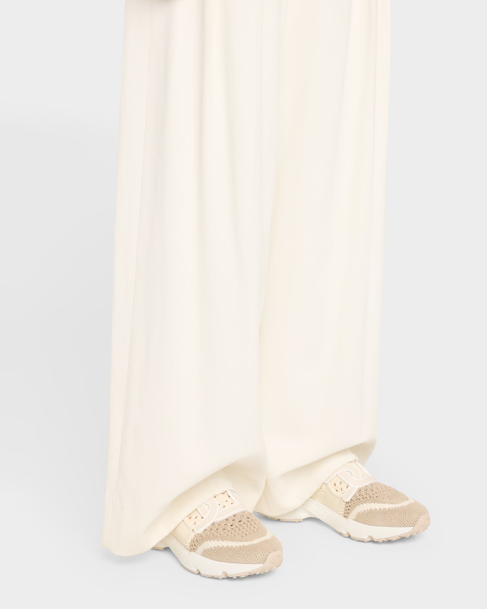 Tod's Stretch Woven Cotton Runner Sneakers | Neiman Marcus