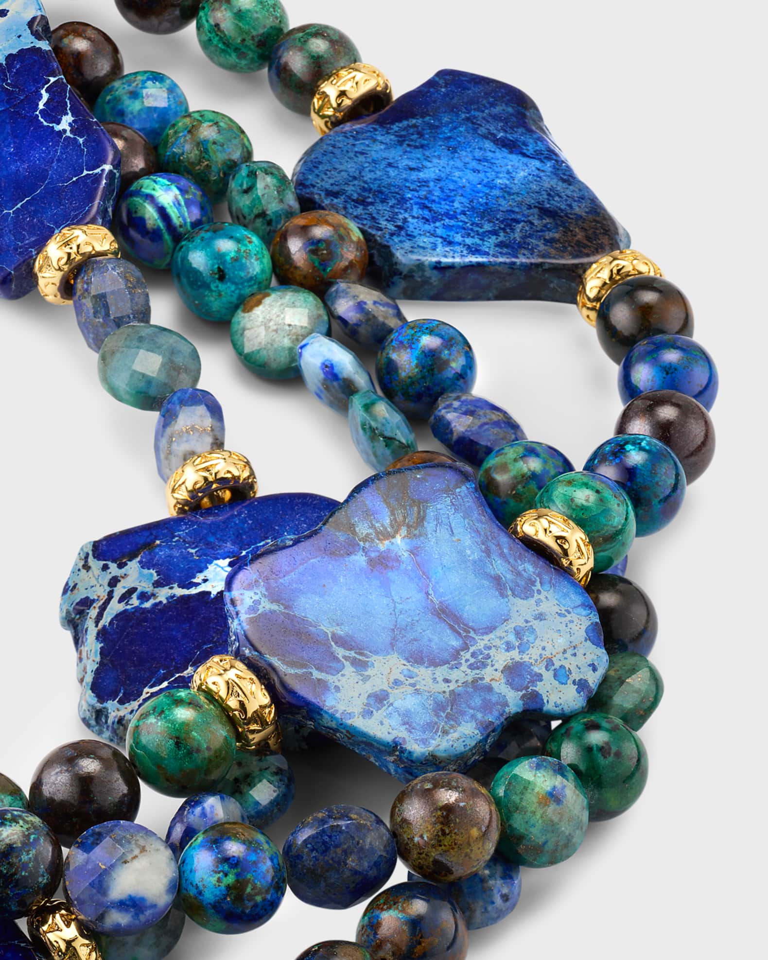 Devon Leigh Blue Green Multi Strand Necklace | Neiman Marcus