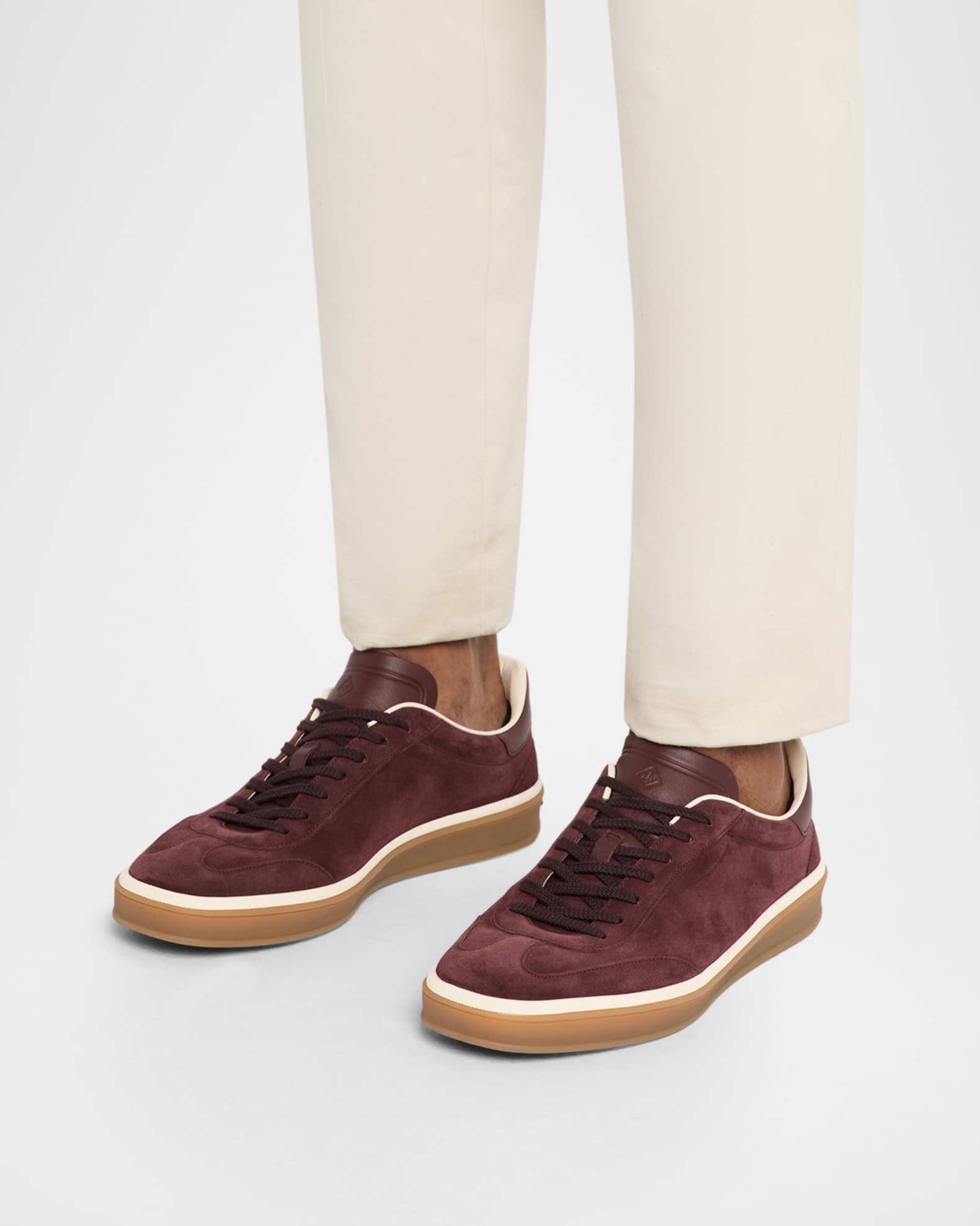 Loro Piana Men's Tennis Walk Suede Low-Top Sneakers | Neiman Marcus