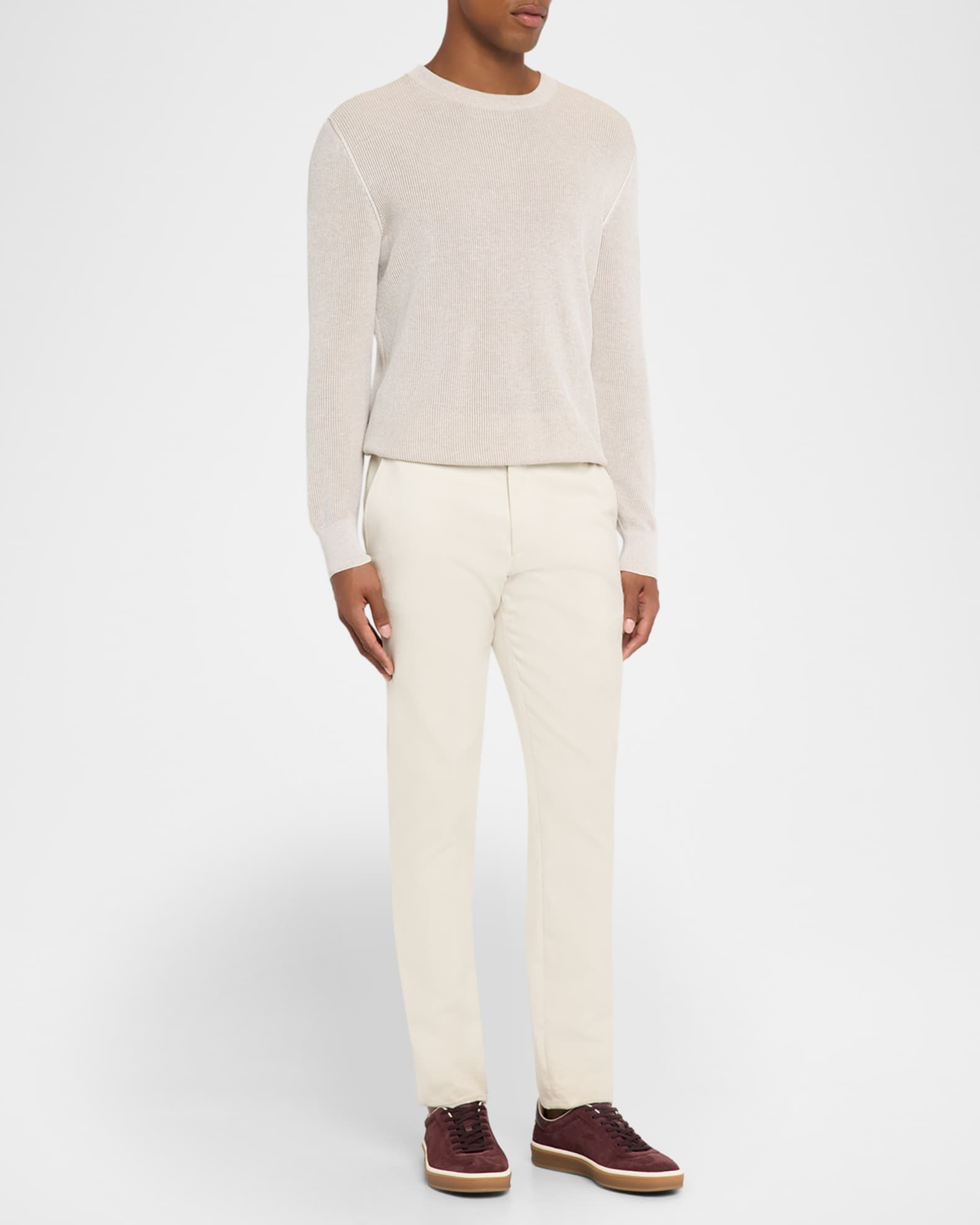 Loro Piana Men's Tennis Walk Suede Low-Top Sneakers | Neiman Marcus