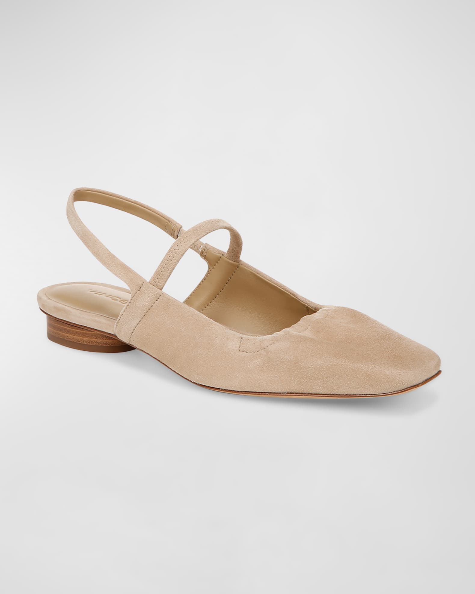 Vince Venice Suede Slingback Ballerina Flats | Neiman Marcus