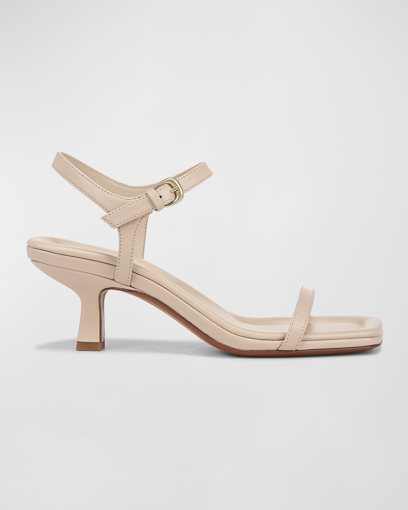 Coco Leather Kitten-Heel Sandals | Neiman Marcus