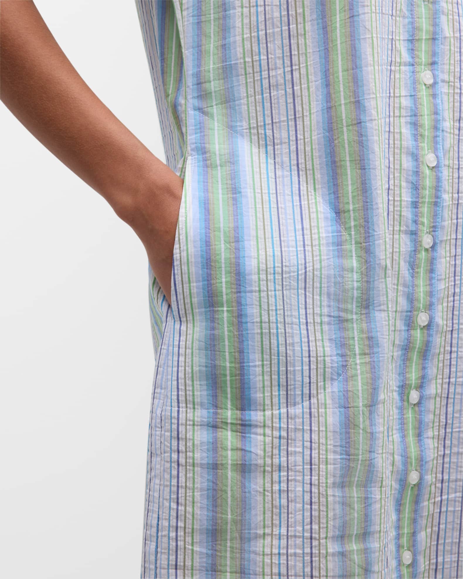 Finley Striped Cotton Mini Shirtdress | Neiman Marcus