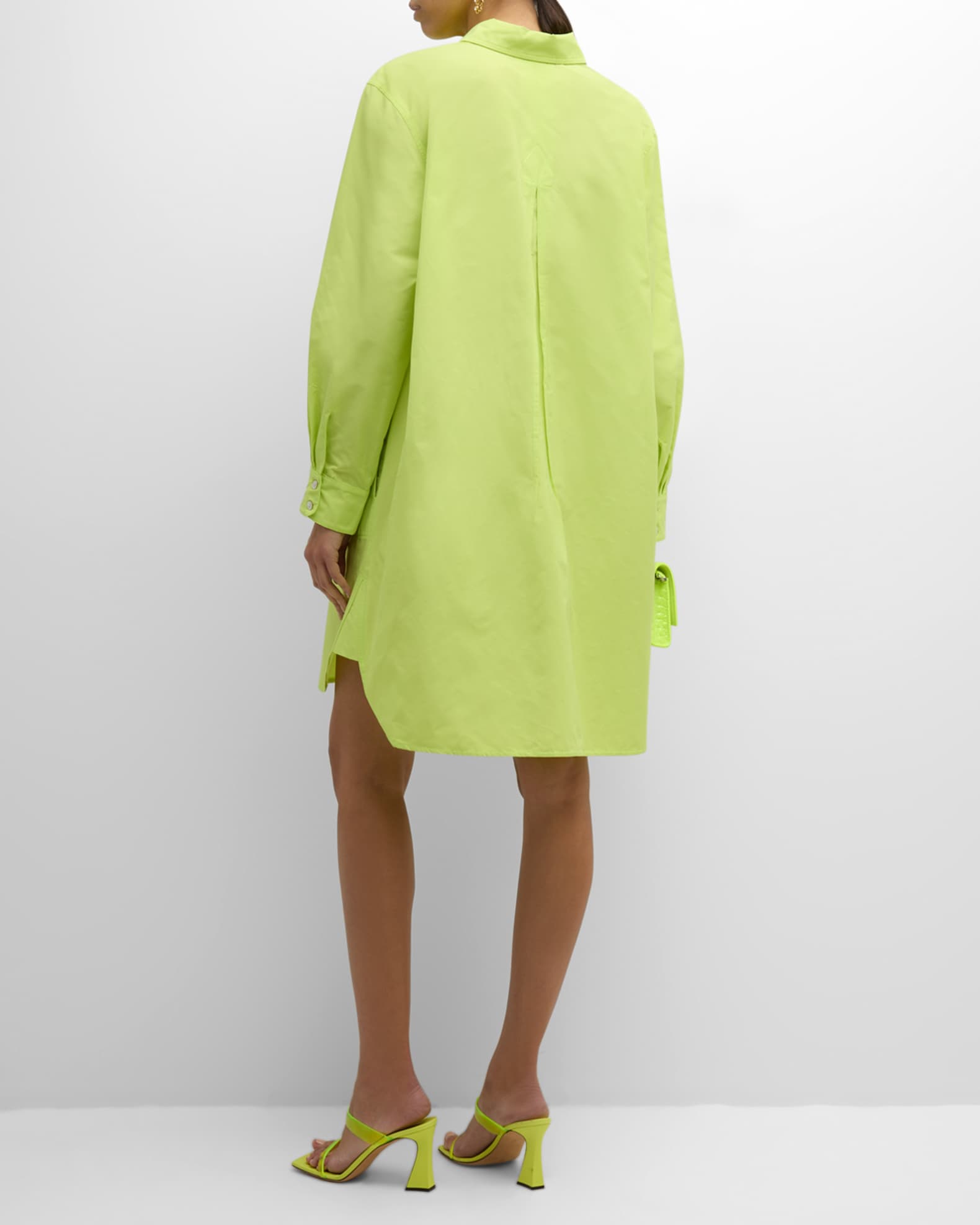 Finley Plus Size Nash Taffeta Midi Shirtdress | Neiman Marcus