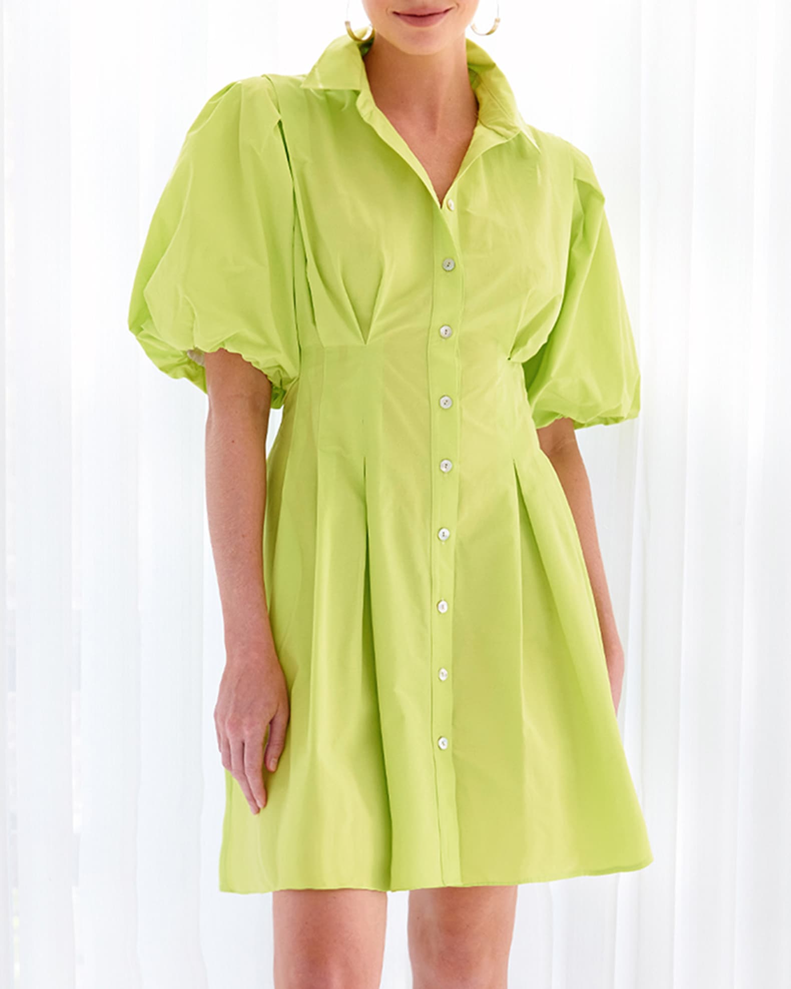 Finley Plus Size Nash Taffeta Midi Shirtdress | Neiman Marcus