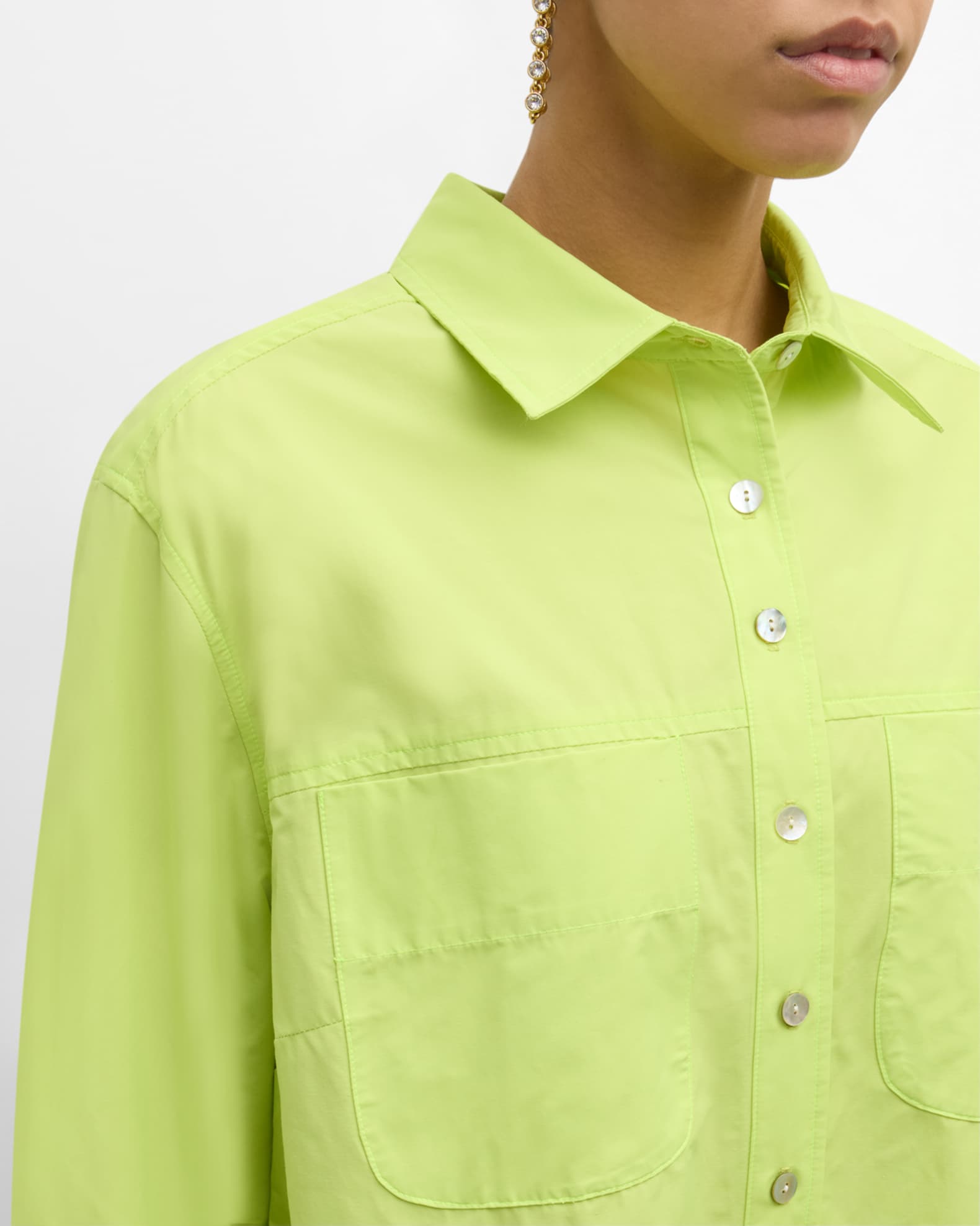 Finley Plus Size Nash Taffeta Midi Shirtdress | Neiman Marcus