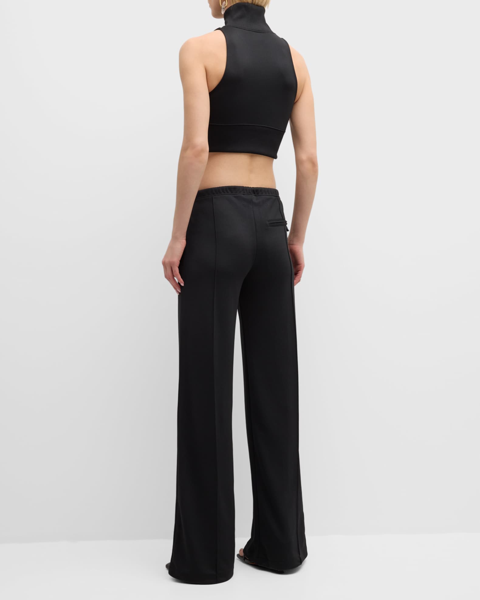 Courreges Interlock Knit Crop Tracksuit Vest | Neiman Marcus