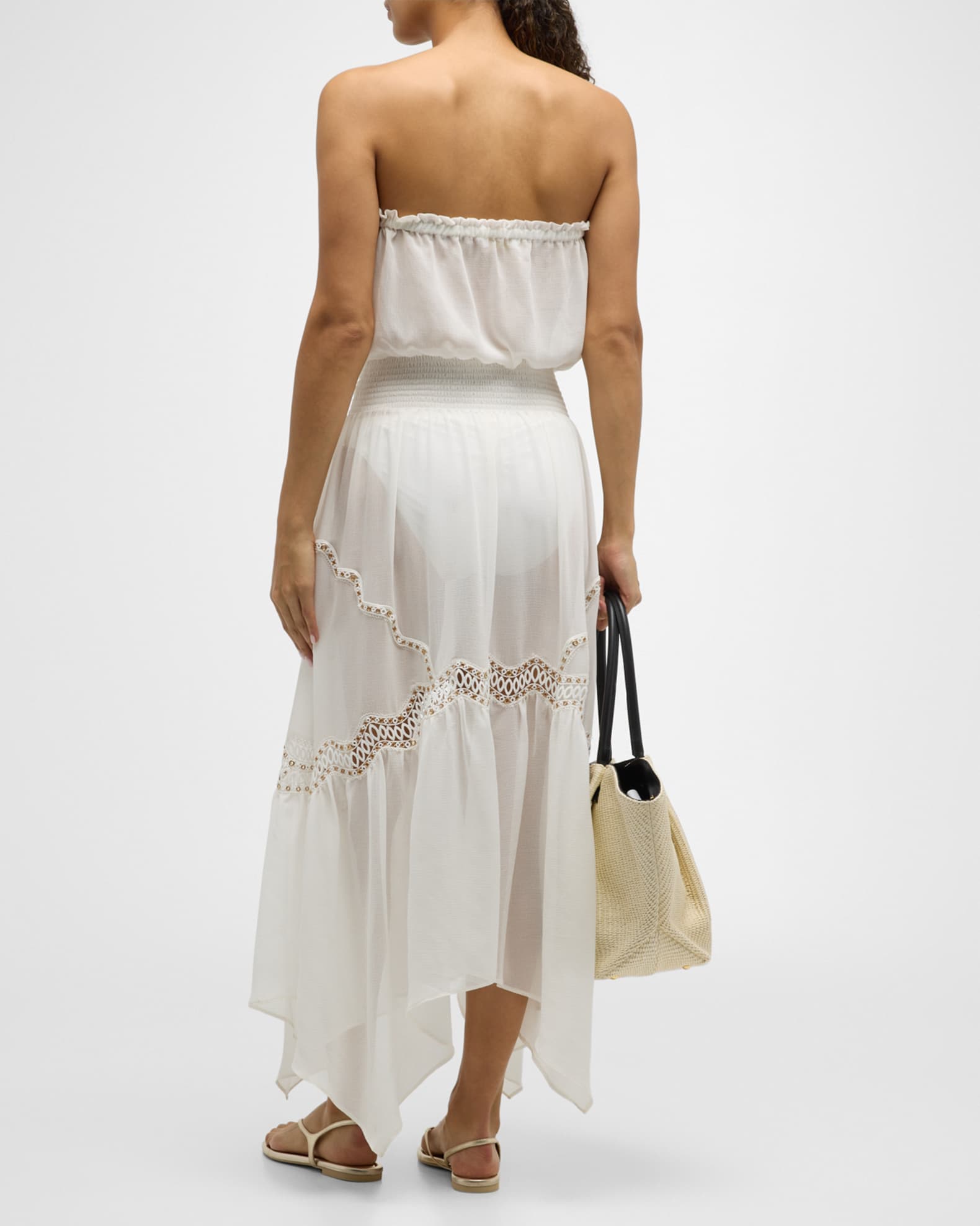 Ramy Brook Mallory Crochet High-Low Dress | Neiman Marcus