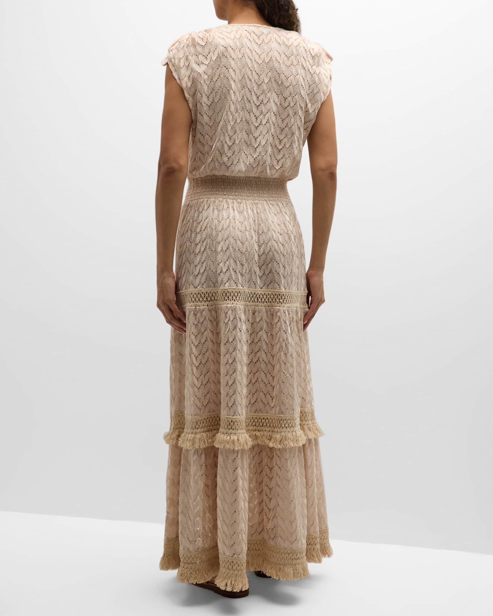 Ramy Brook Dorothy Fringe-Trim Maxi Dress | Neiman Marcus