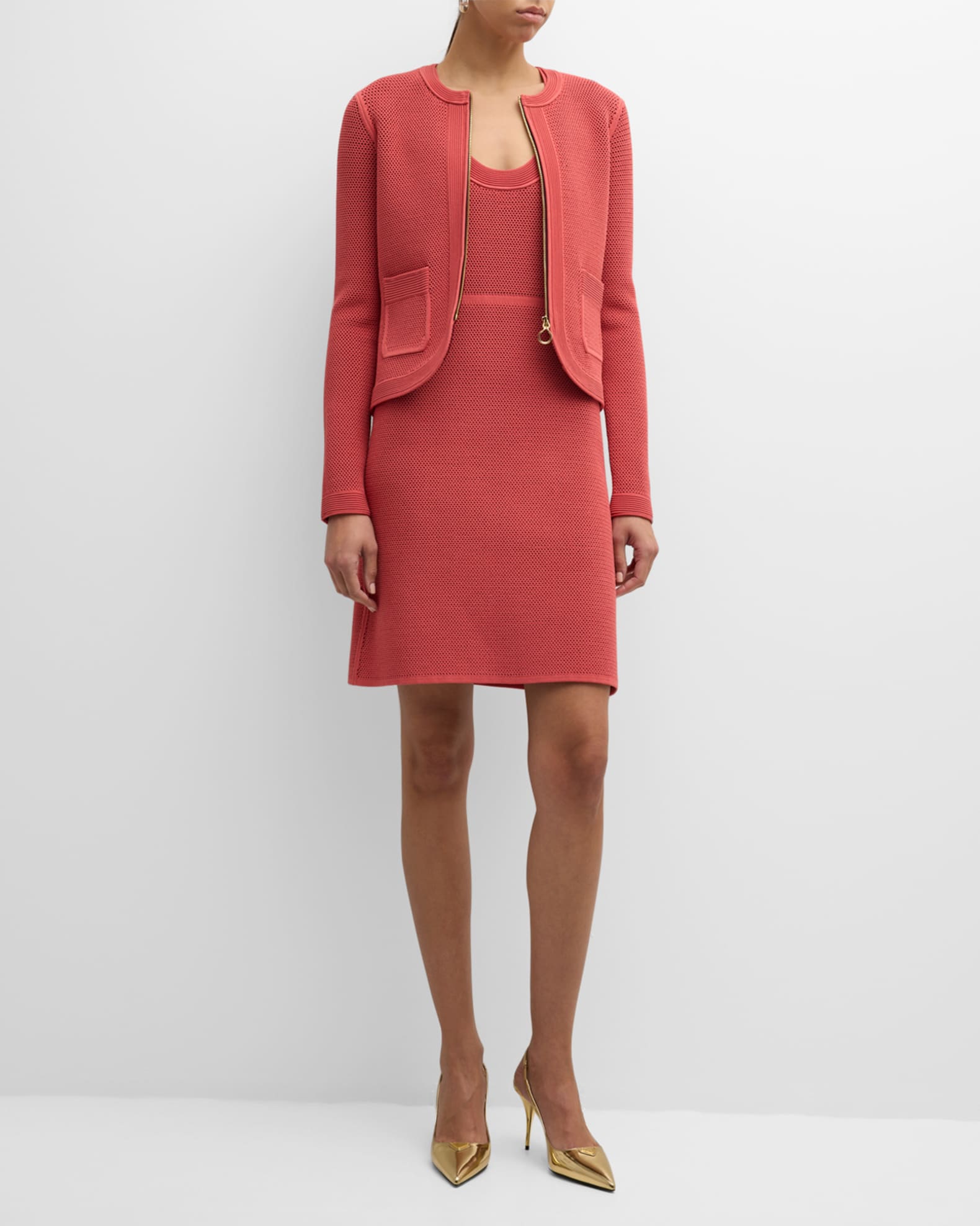 Bi-Tonal Double Face Stretch Mesh Collection | Neiman Marcus