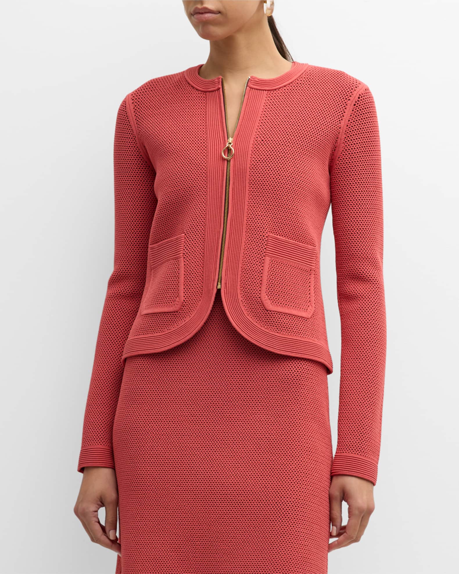 Bi-Tonal Double Face Stretch Mesh Collection | Neiman Marcus