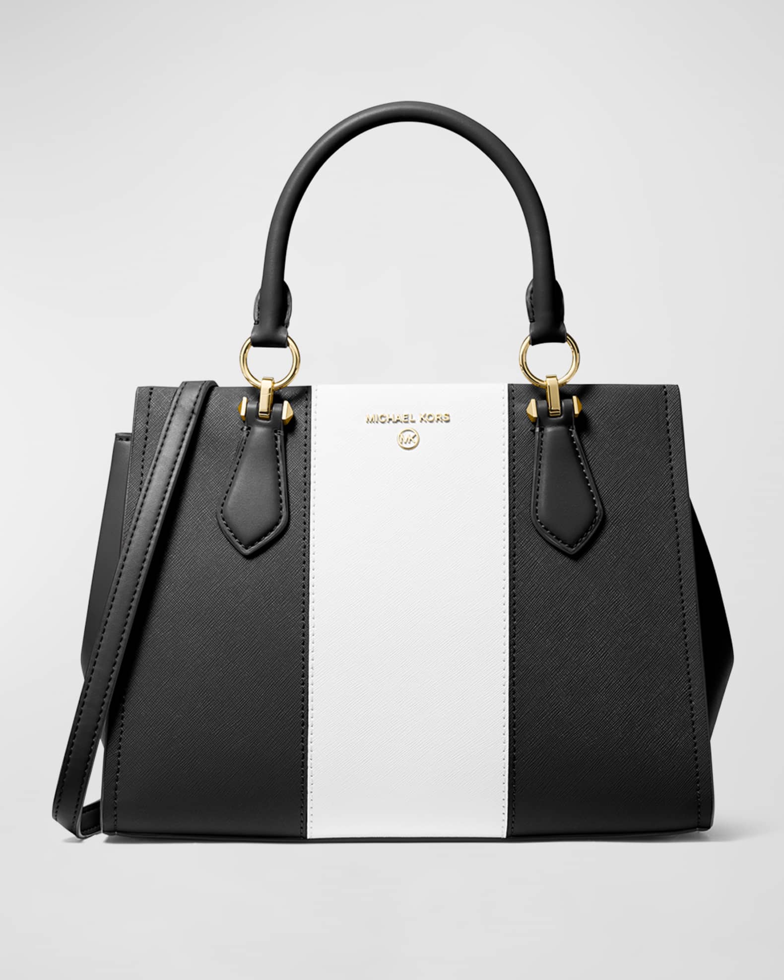 MICHAEL Michael Kors Marilyn Medium Bicolor Satchel Bag | Neiman Marcus