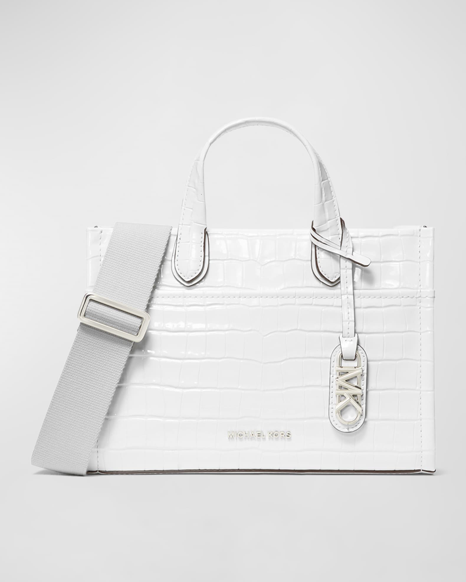 MICHAEL Michael Kors Gigi Small East-West Croc-Embossed Messenger Bag ...