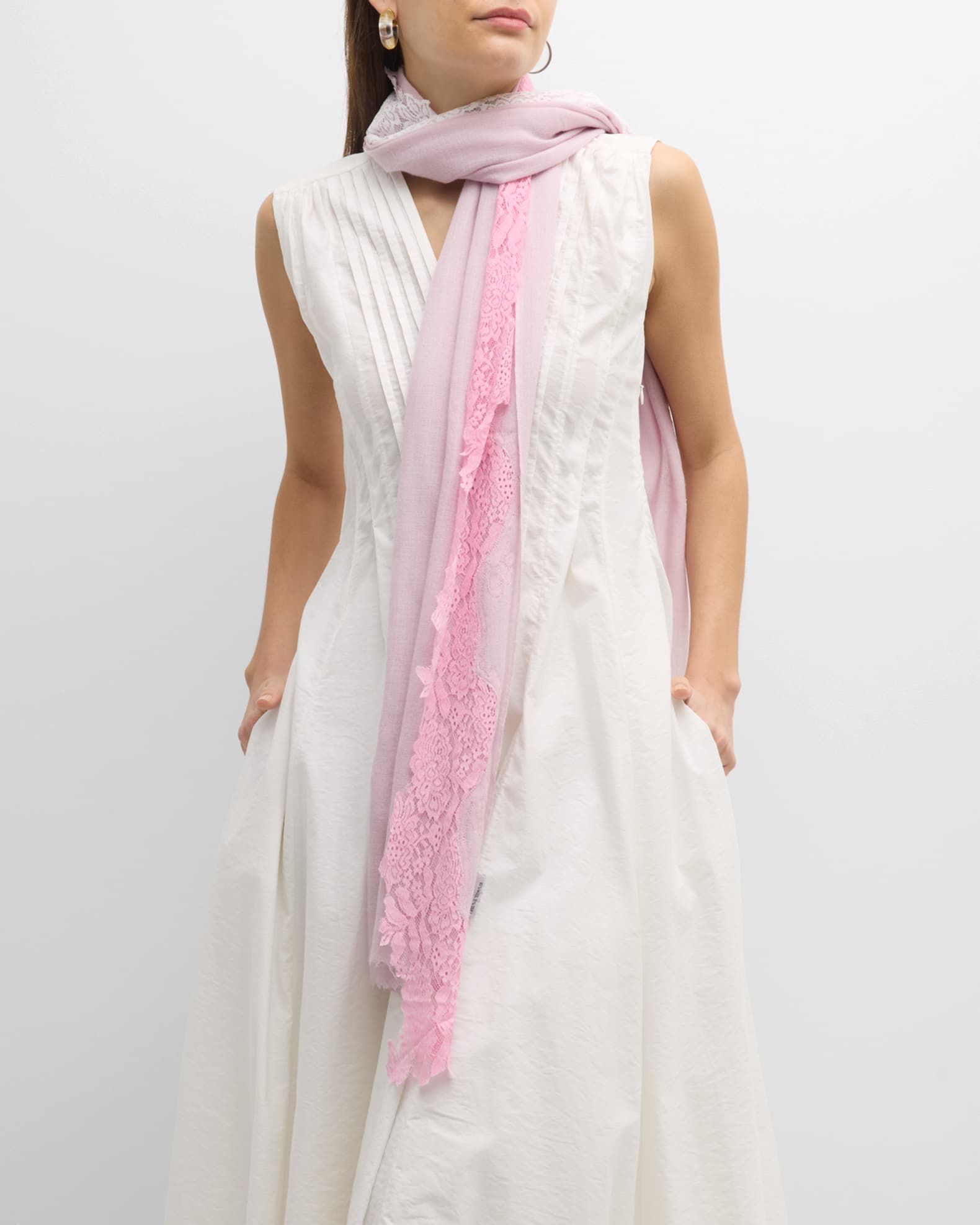 Bindya Accessories Lace Cashmere & Silk Evening Wrap | Neiman Marcus