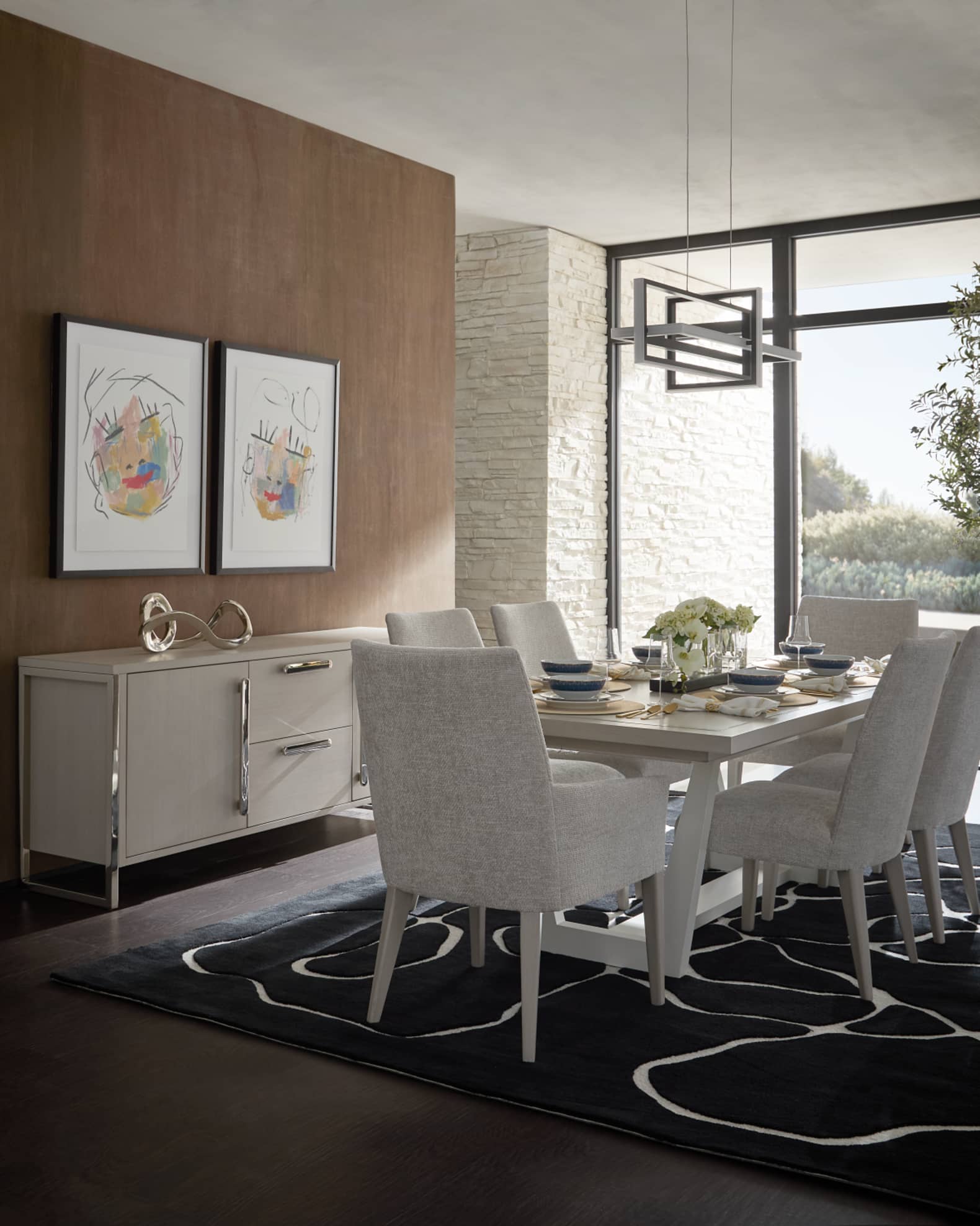 Bernhardt Stratum Dining Table with Two Leaves | Neiman Marcus