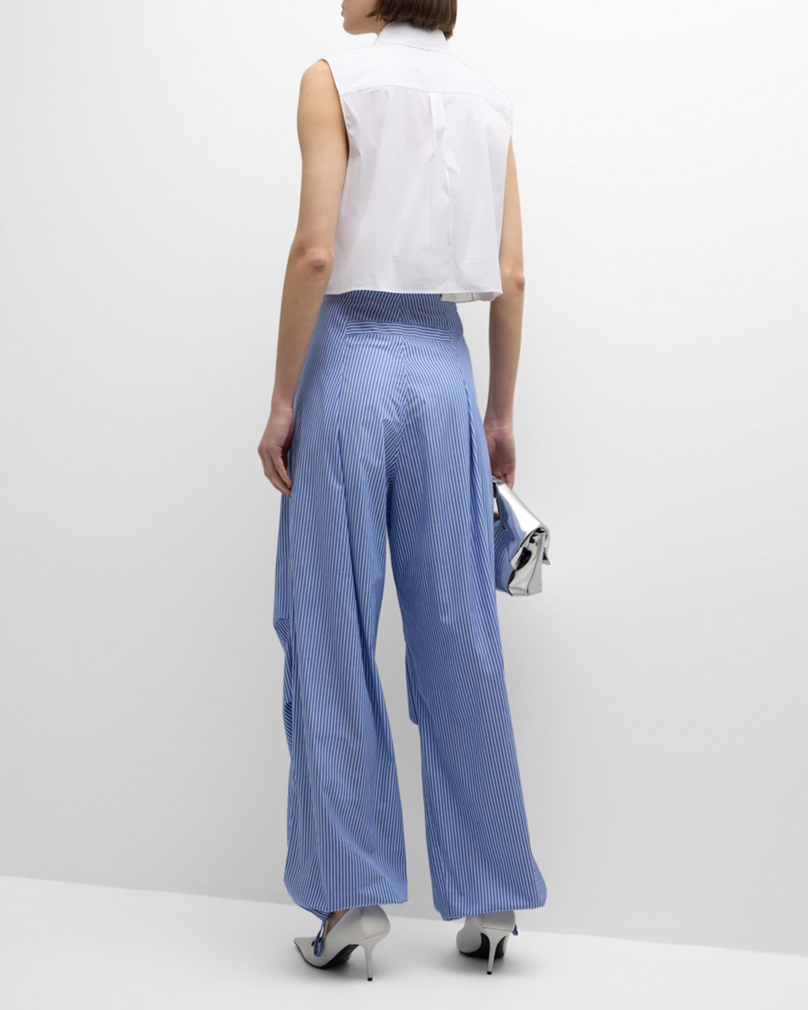 DARKPARK Daisy Striped Military Trousers | Neiman Marcus