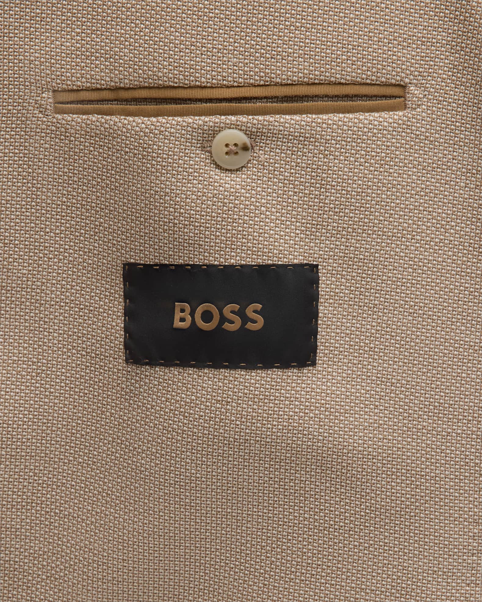 BOSS Camel Men's Silk-Wool Woven Two-Button Sport Coat | Neiman Marcus