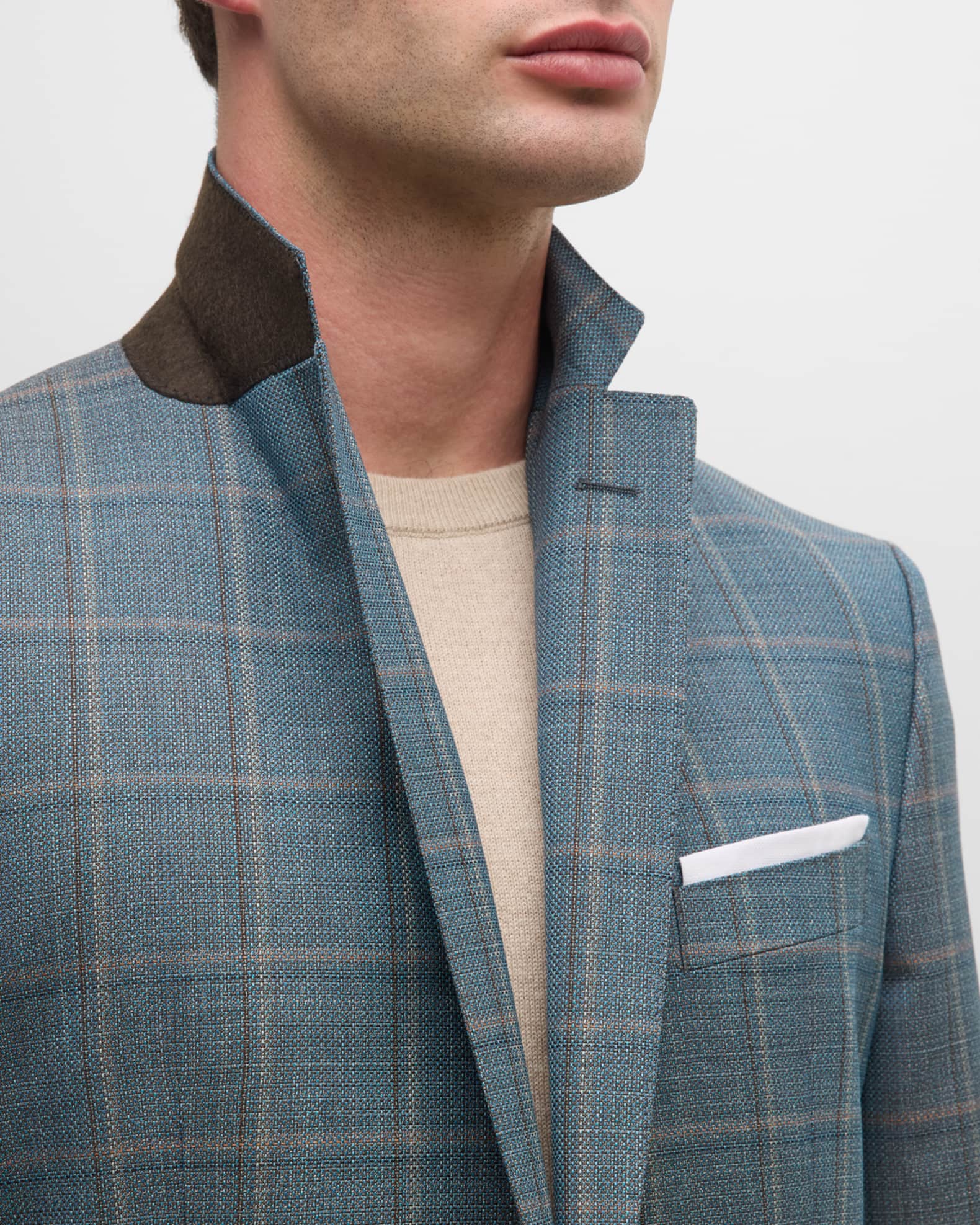 BOSS Men's Wool Windowpane Check Two-Button Sport Coat | Neiman Marcus