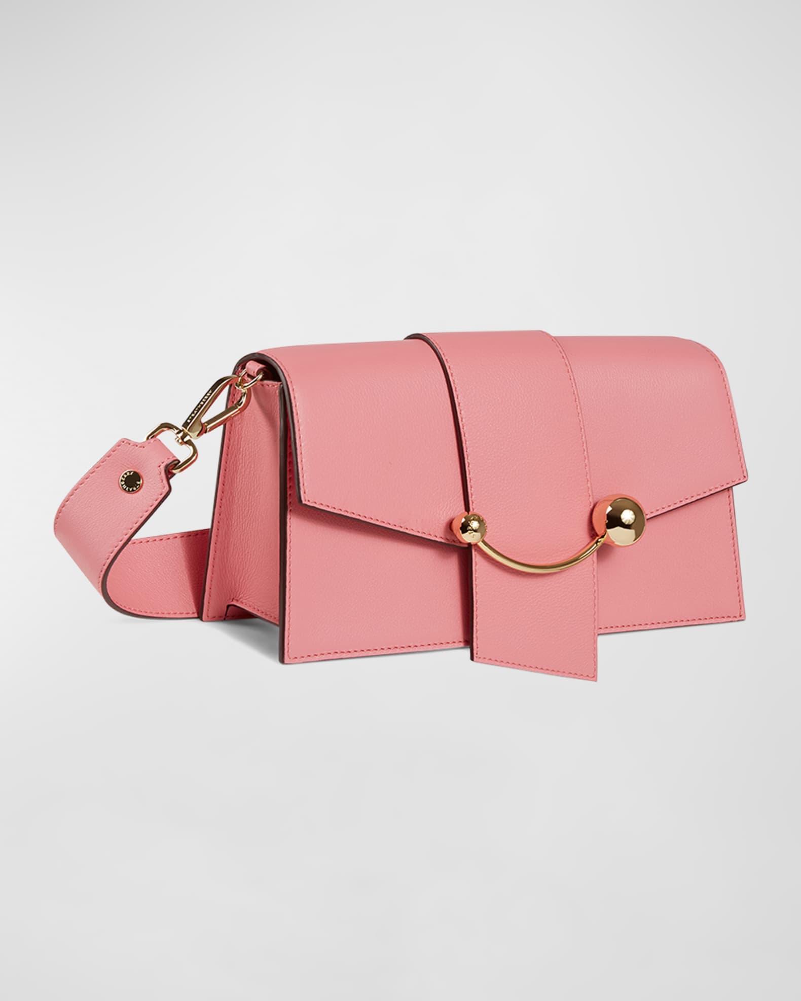 STRATHBERRY Crescent Mini Flap Leather Shoulder Bag | Neiman Marcus