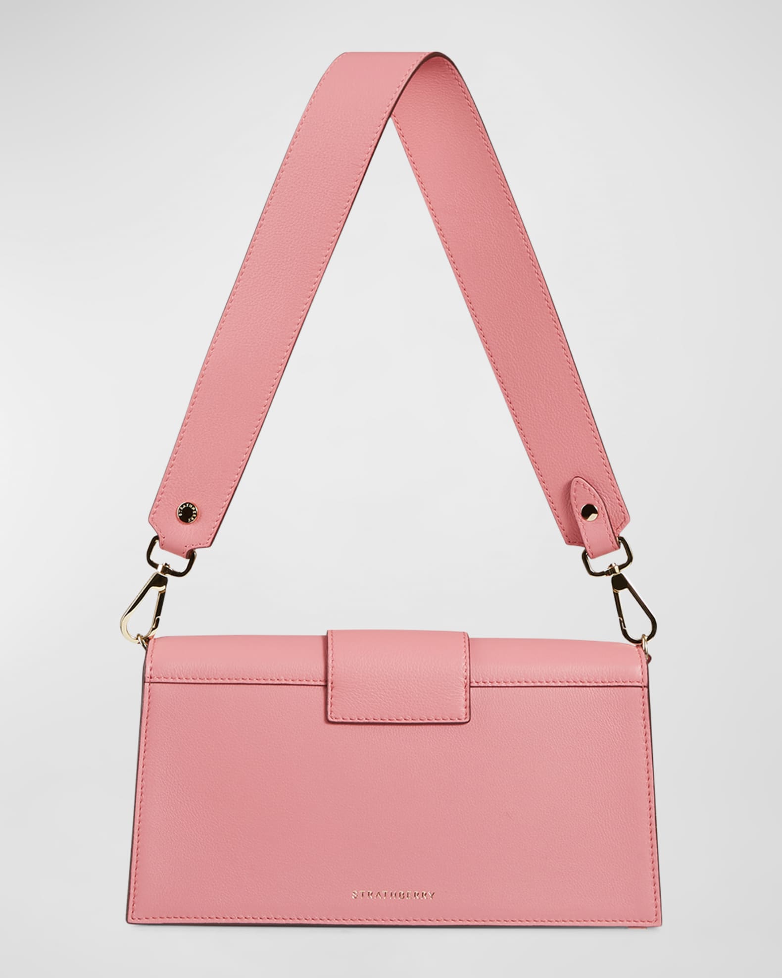 STRATHBERRY Crescent Mini Flap Leather Shoulder Bag | Neiman Marcus