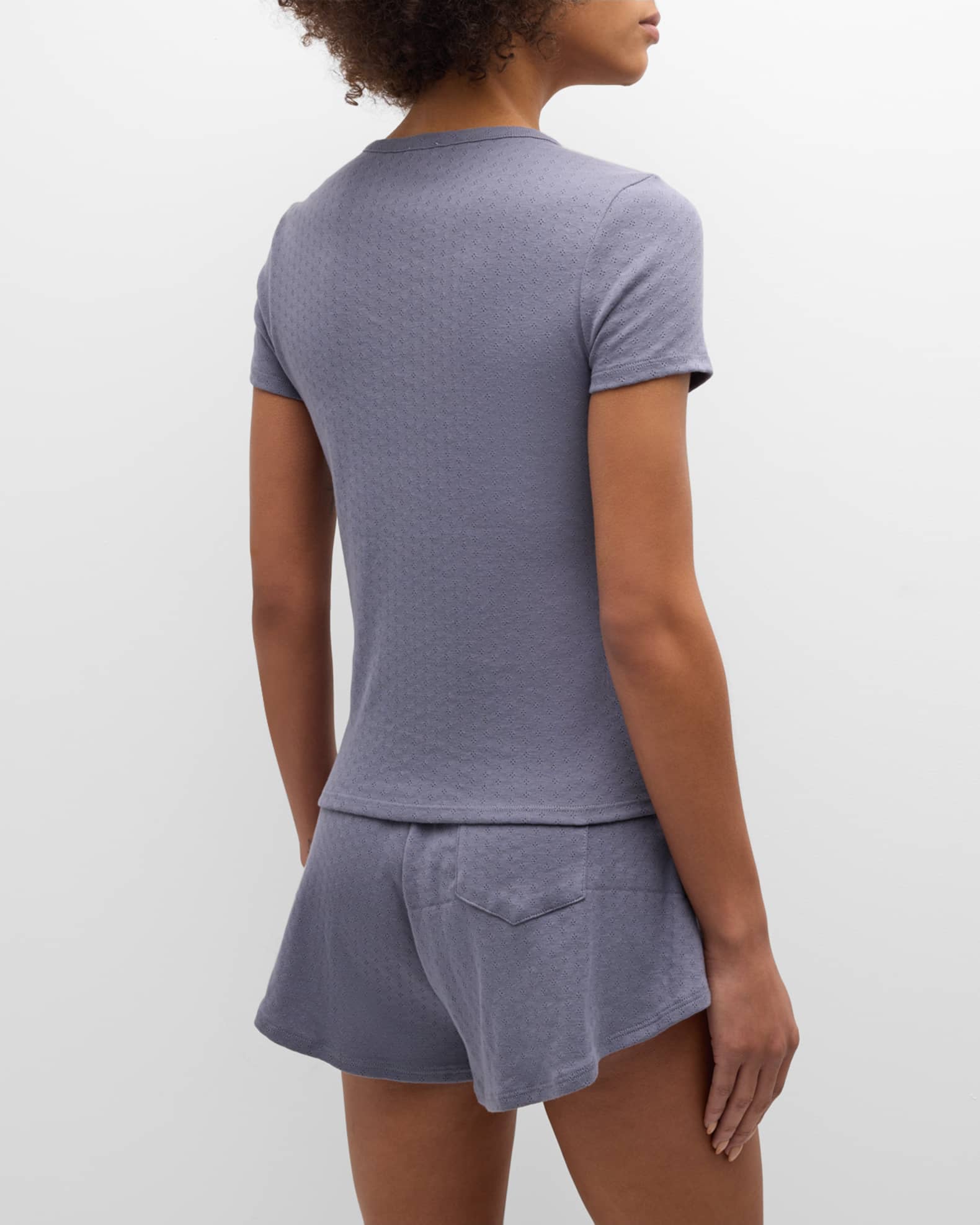 Skin Pointelle-Knit Pamalee & Paige Pajama Set | Neiman Marcus