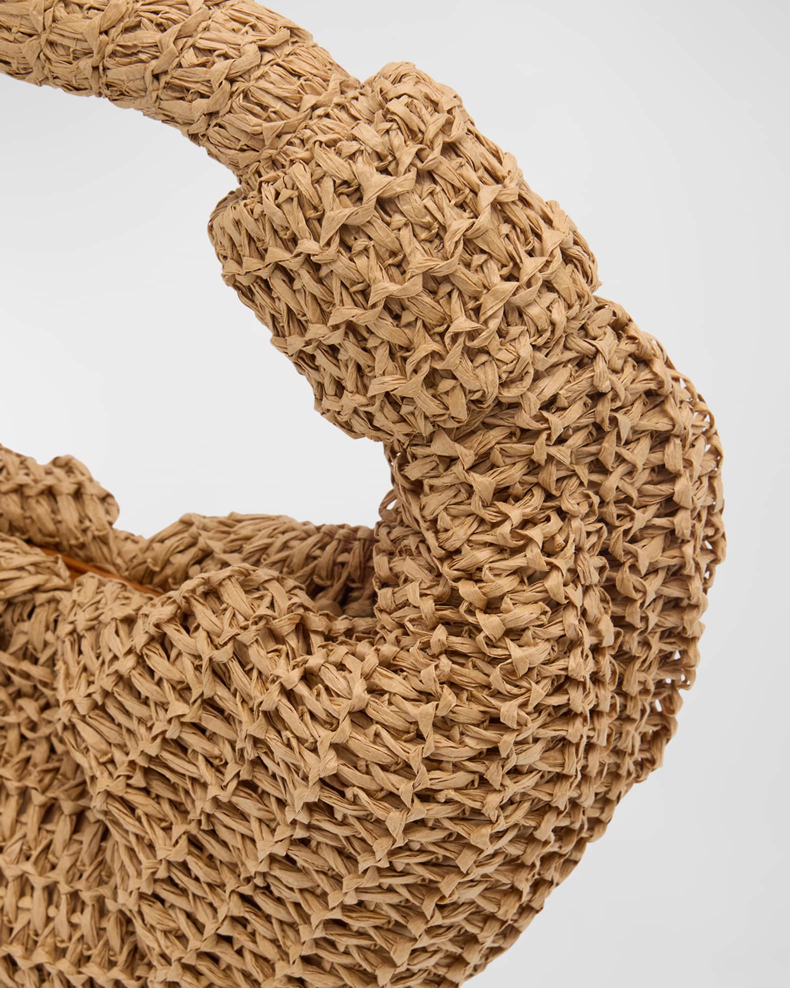 SIMONMILLER Lopsy Knot Straw Top-Handle Bag | Neiman Marcus