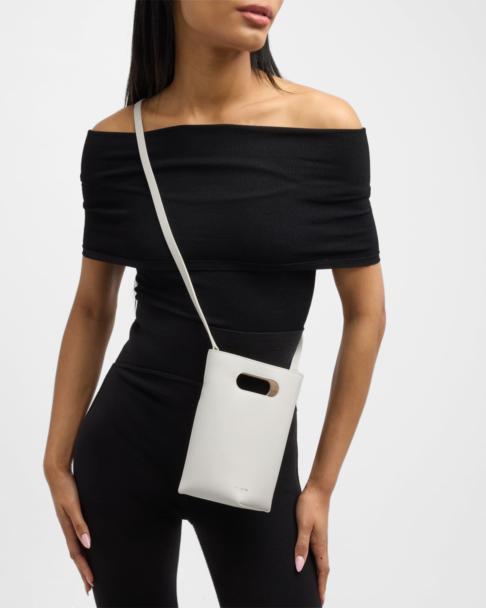 ALAIA Folded Small Bag in Leather | Neiman Marcus