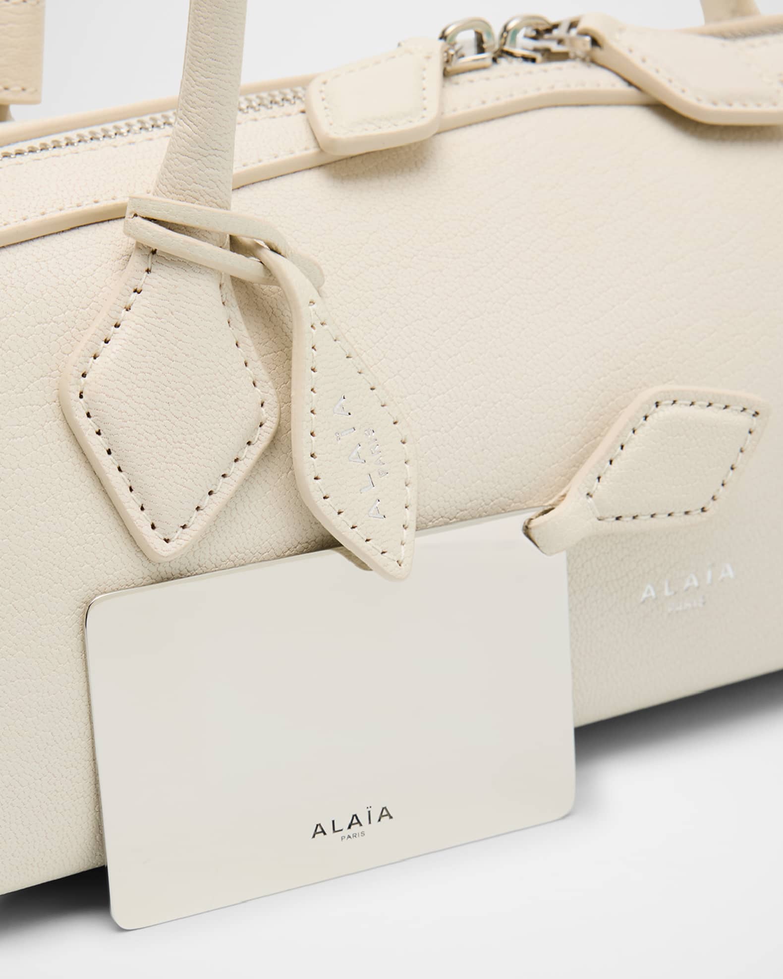 ALAIA Le Teckel Medium Shoulder Bag in Goatskin | Neiman Marcus