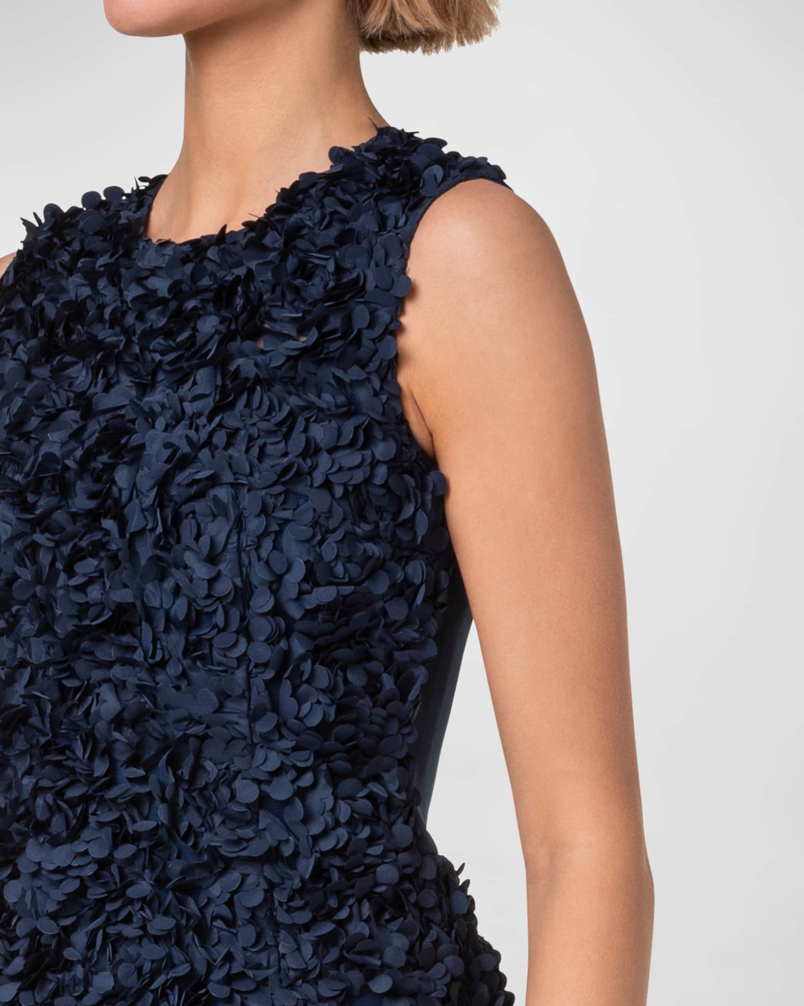 Akris punto Mix Media Midi Dress with 3D Lasercut Floral Detail ...