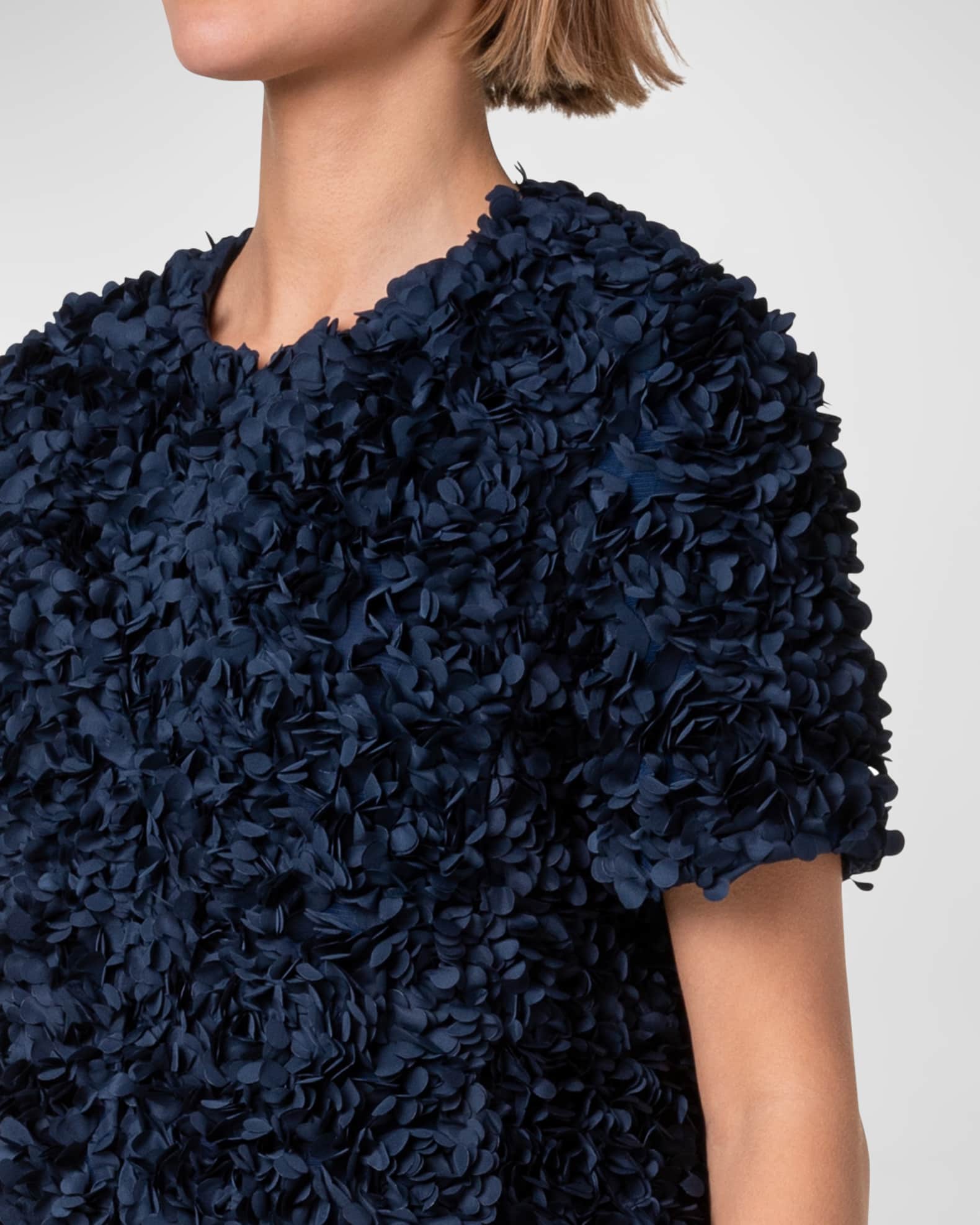 Akris punto Lasercut Floral Short Jacket | Neiman Marcus