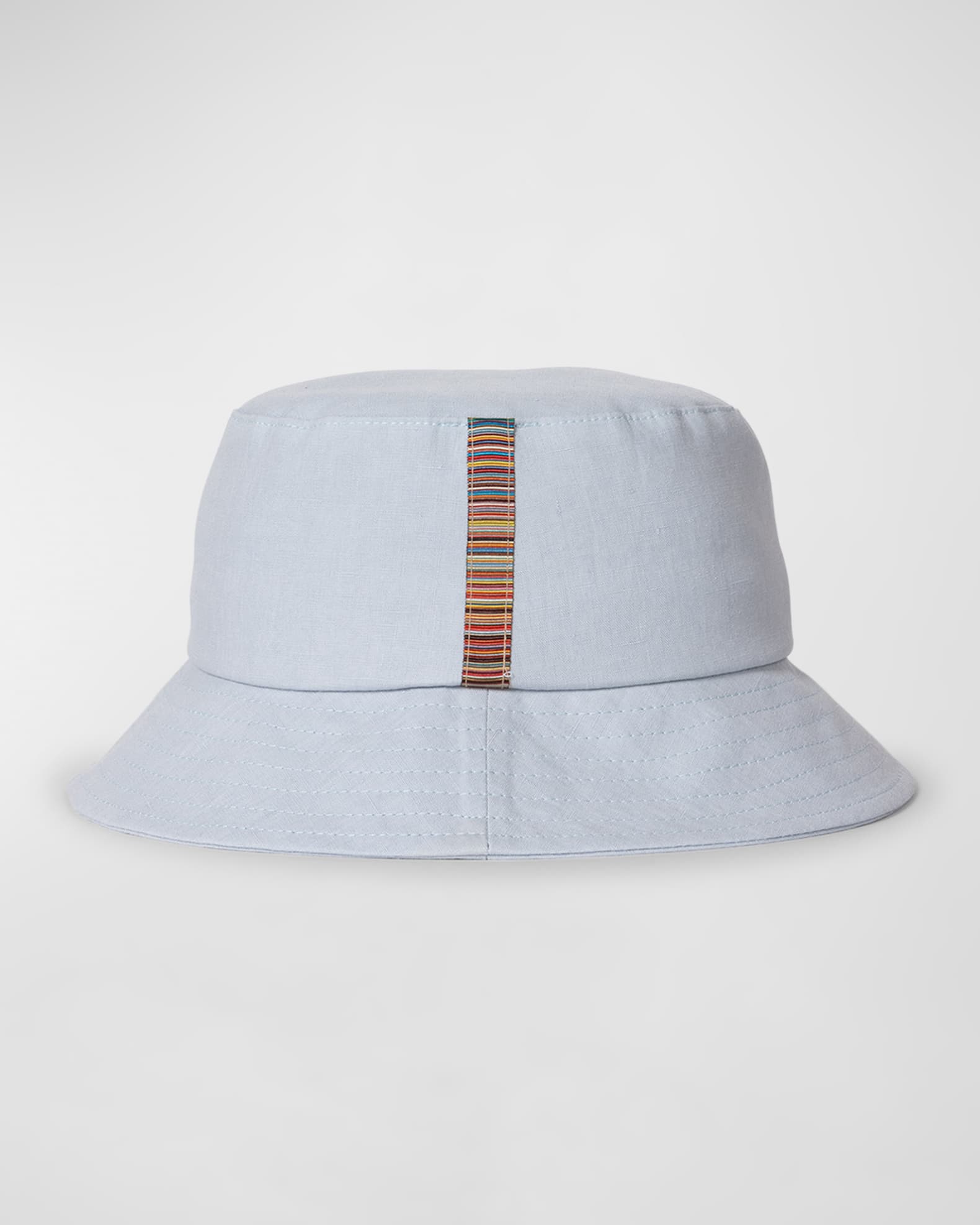Paul Smith Men's Linen Bucket Hat with Stripe Trim | Neiman Marcus