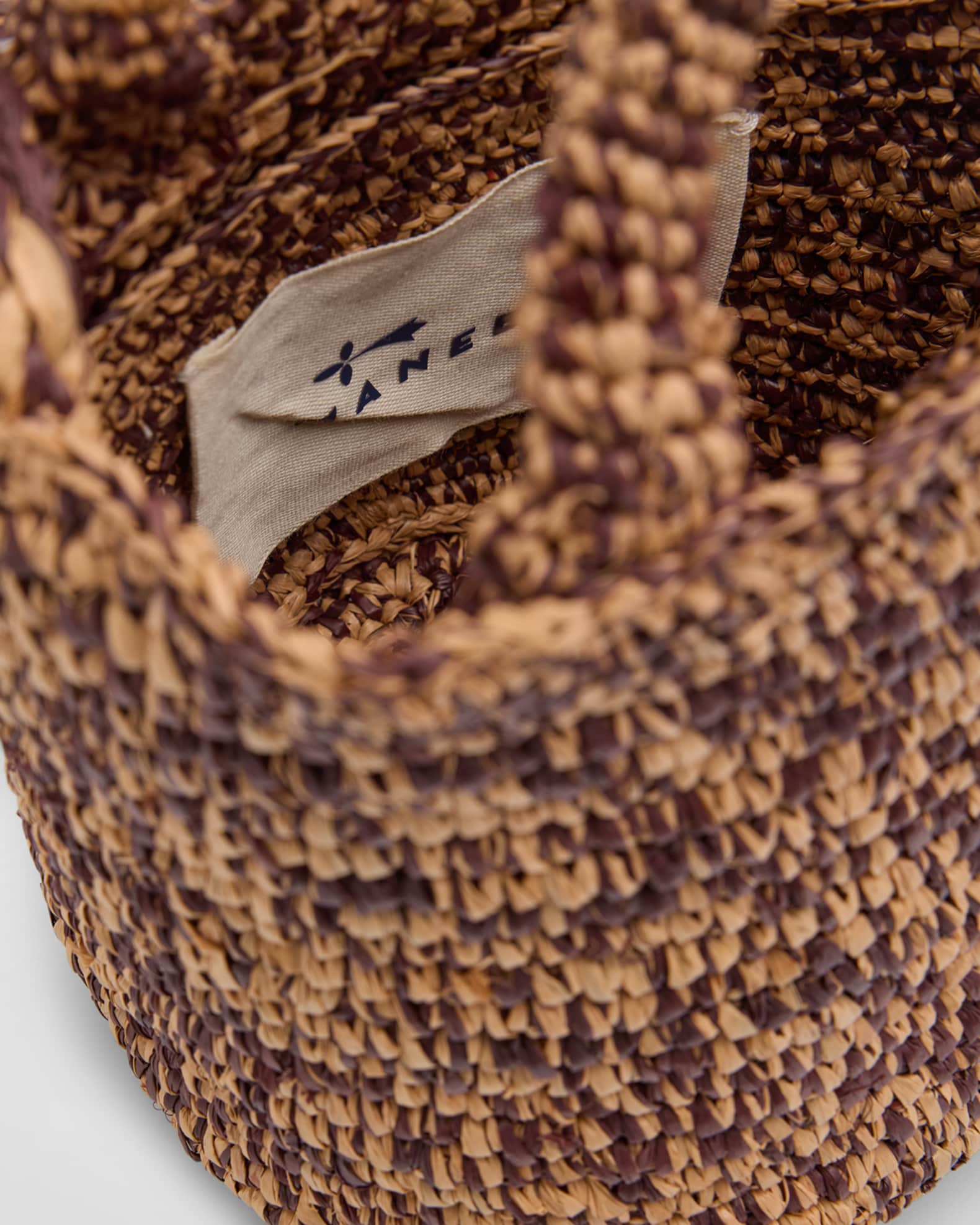 Manebi Mini Summer Raffia Top-Handle Bag | Neiman Marcus